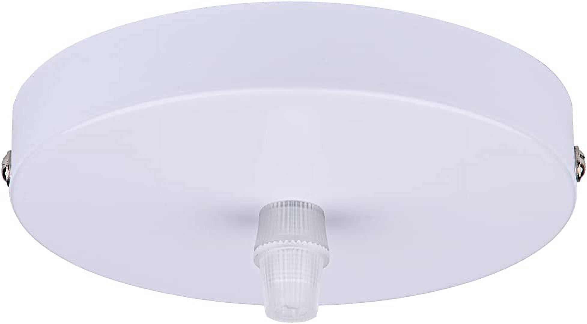THESG-7" White Ceiling Plate Light Kit Rewind Single Hole with Hardware ...