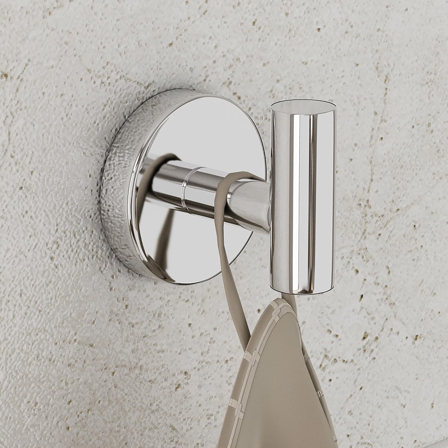 THESG-8 Pack Bath Towel Hooks, Wall Mount Towel Holder Chrome Finish ...