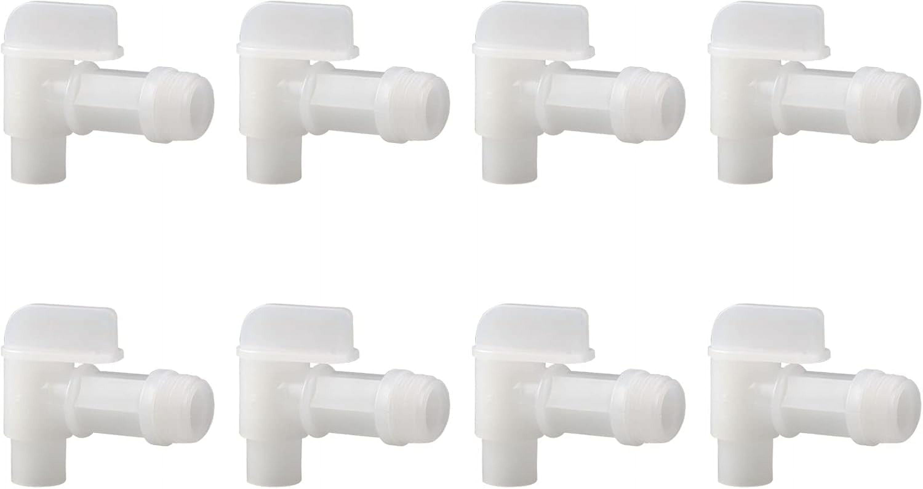 THESG-8Pcs 3/4” Male Barrel Faucet for 5 Gallon Water Jugs Plastic Drum ...