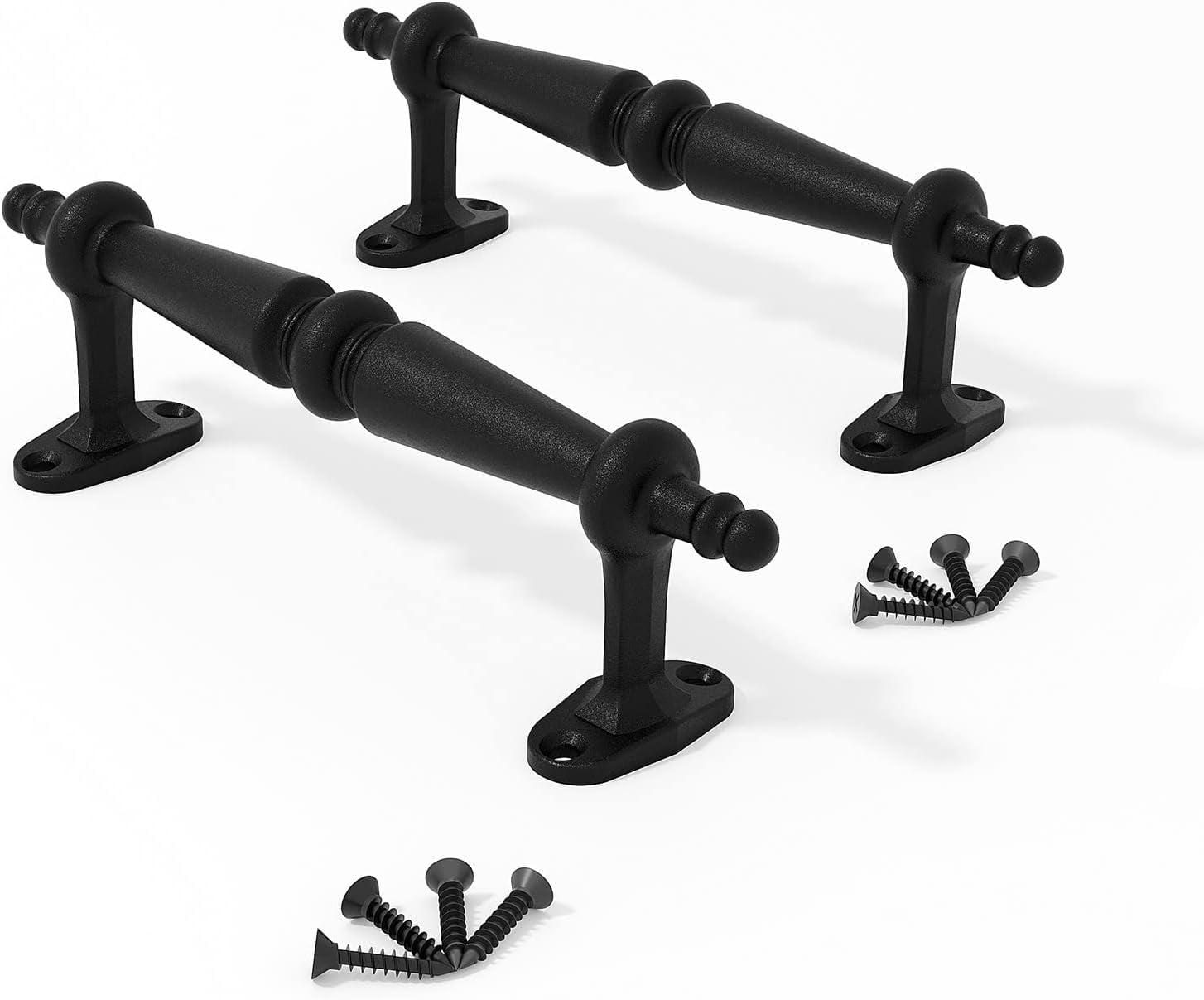 THESG-9" Barn Door Pull Handle, Rustic Black Cast Iron Grab, Gate ...