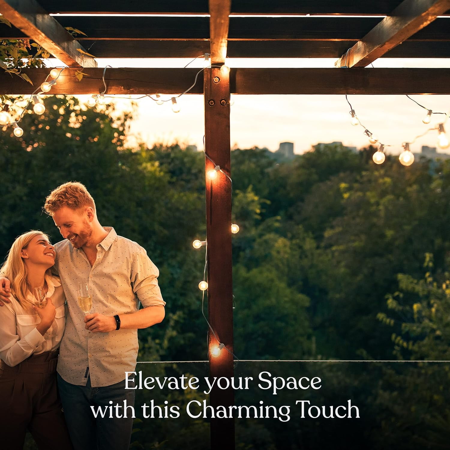 THESG-Ambience Pro LED String Lights - 26 Ft Commercial Grade Patio ...