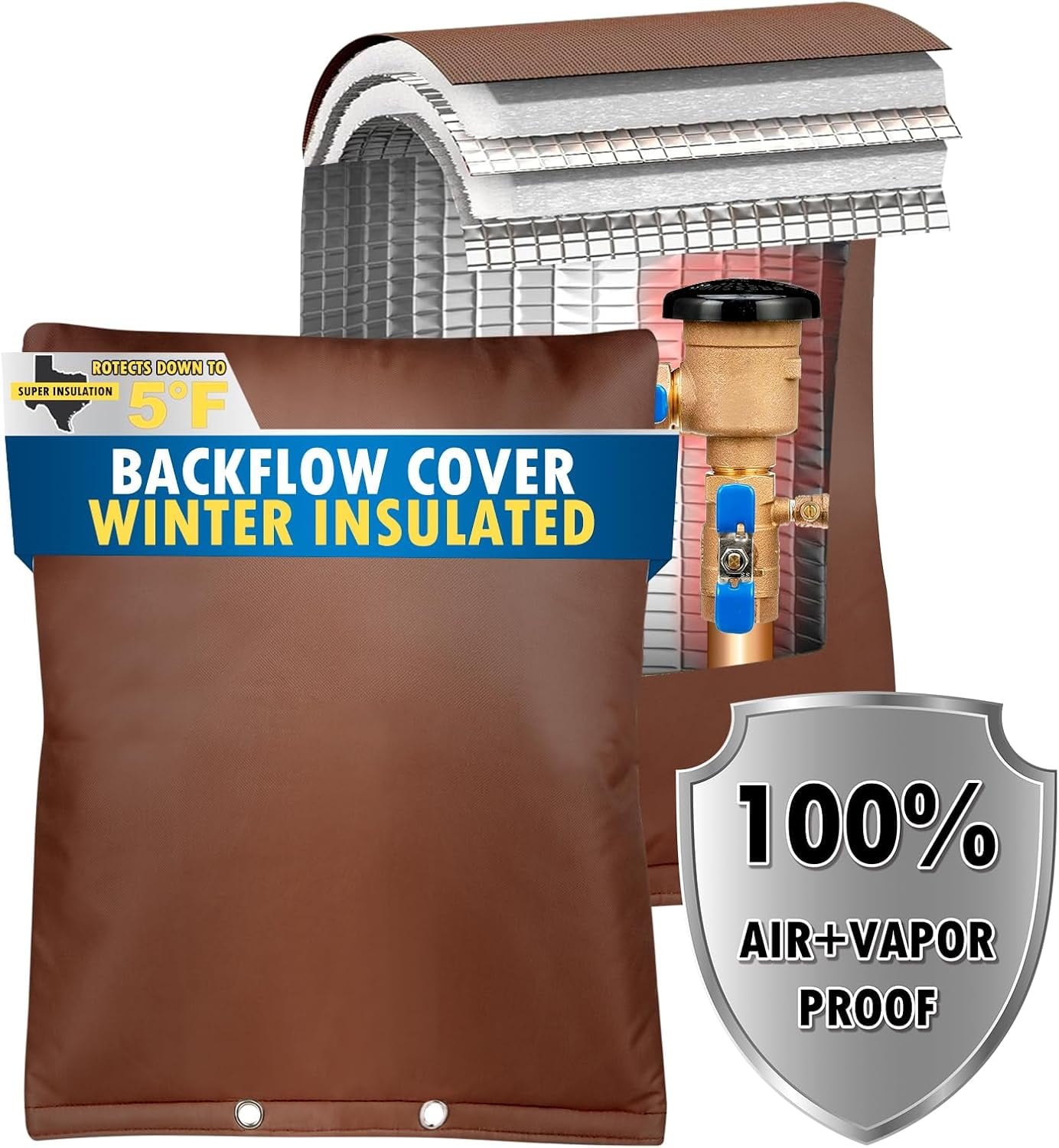 THESG-Backflow Preventer Insulation Cover (5F), 13"X13" 5 Layers ...