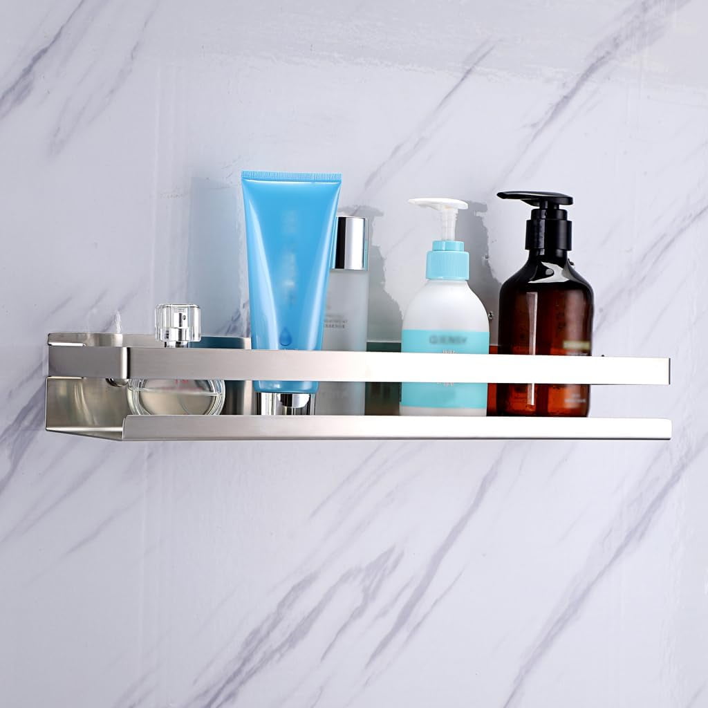 THESG-Bathroom Shower Shelf Stainless Steel Bath Kitchen Basket Shower ...