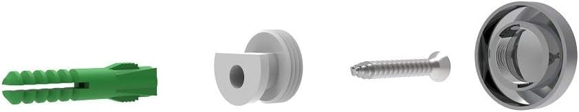 THESG-Brushed Nickel Round Mirror Clips - Set (4-Pack) Chrome - Walmart.com