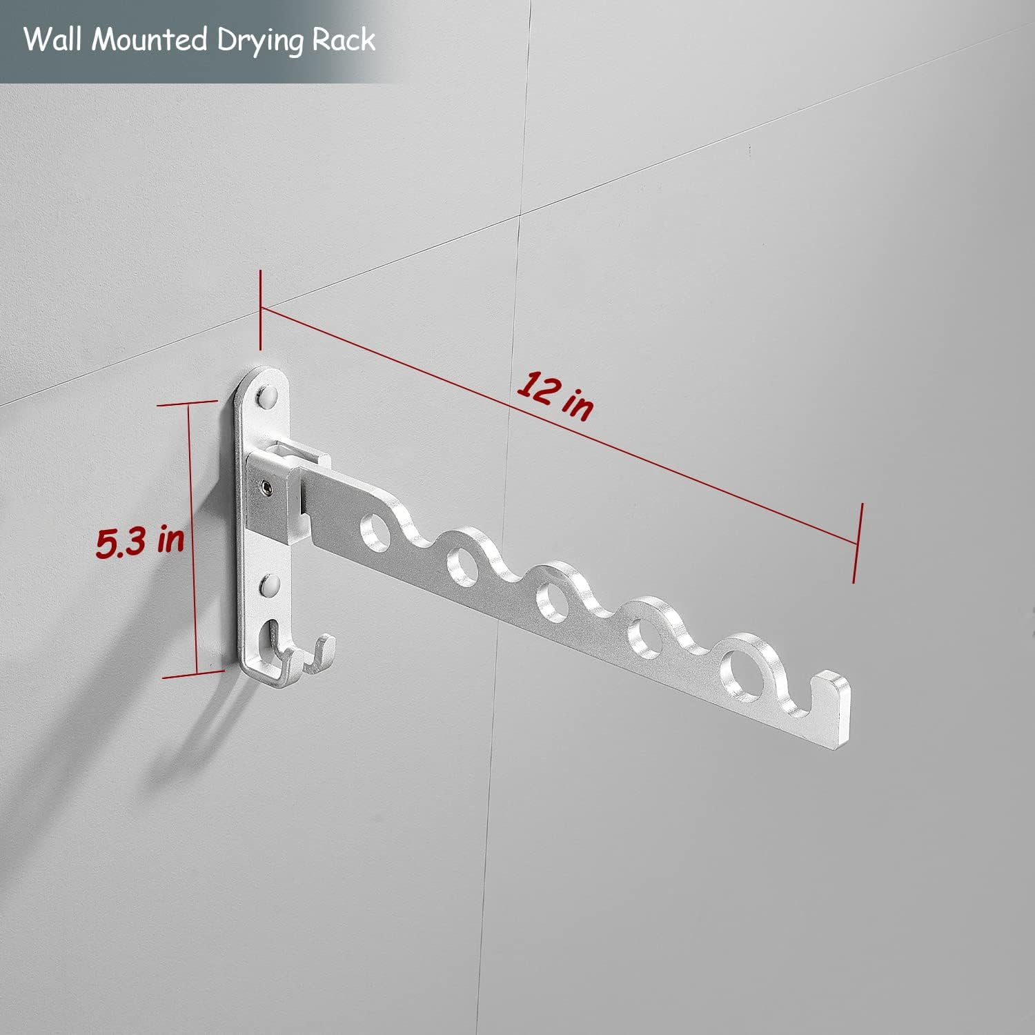 THESG-Clothes Hanger Rack Wall Mounted Folding Hanging Dryer Space ...