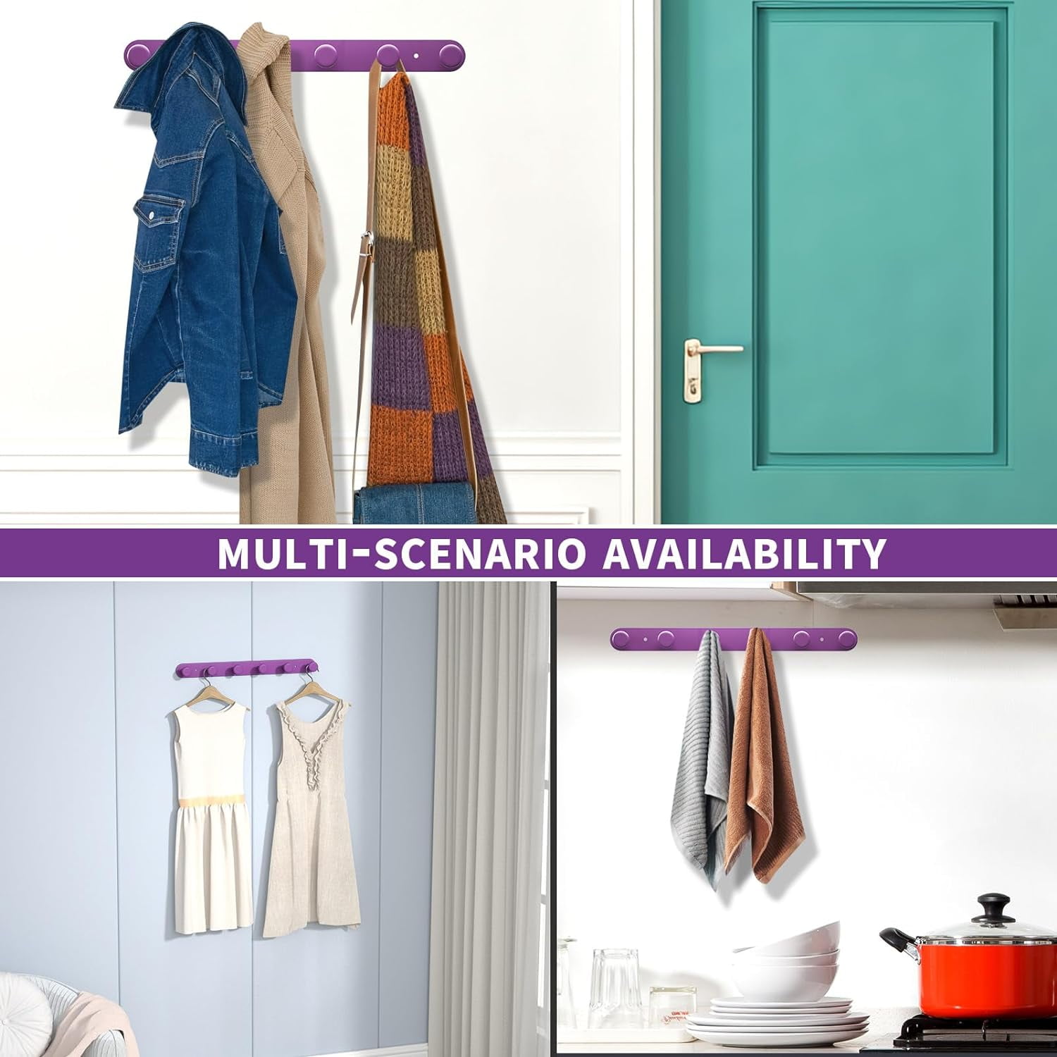 THESG-Coat Rack Wall Mount, Stainless Steel Heavy Duty Entryway Wall ...