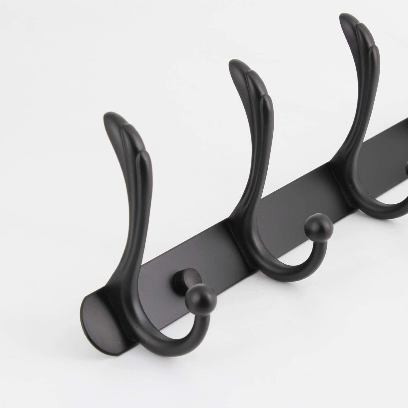 THESG-Coat Rack Wall Mounted - 5 Tri Hooks, Heavy Duty, Metal Coat Hook Rail for Coat Hat Towel ...