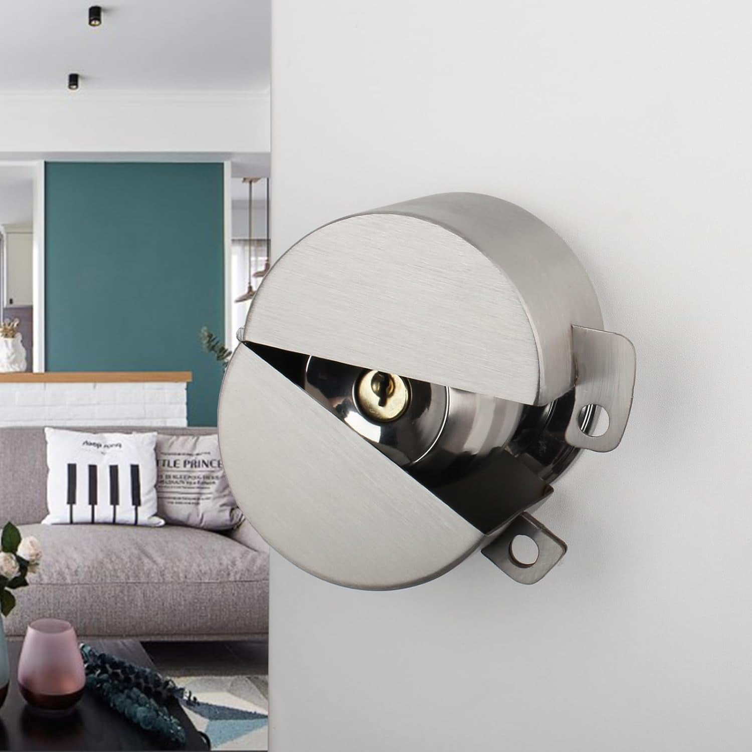 THESG-Door Handle Lock, Door Knob Lock Out Device,Cover to Disable The ...