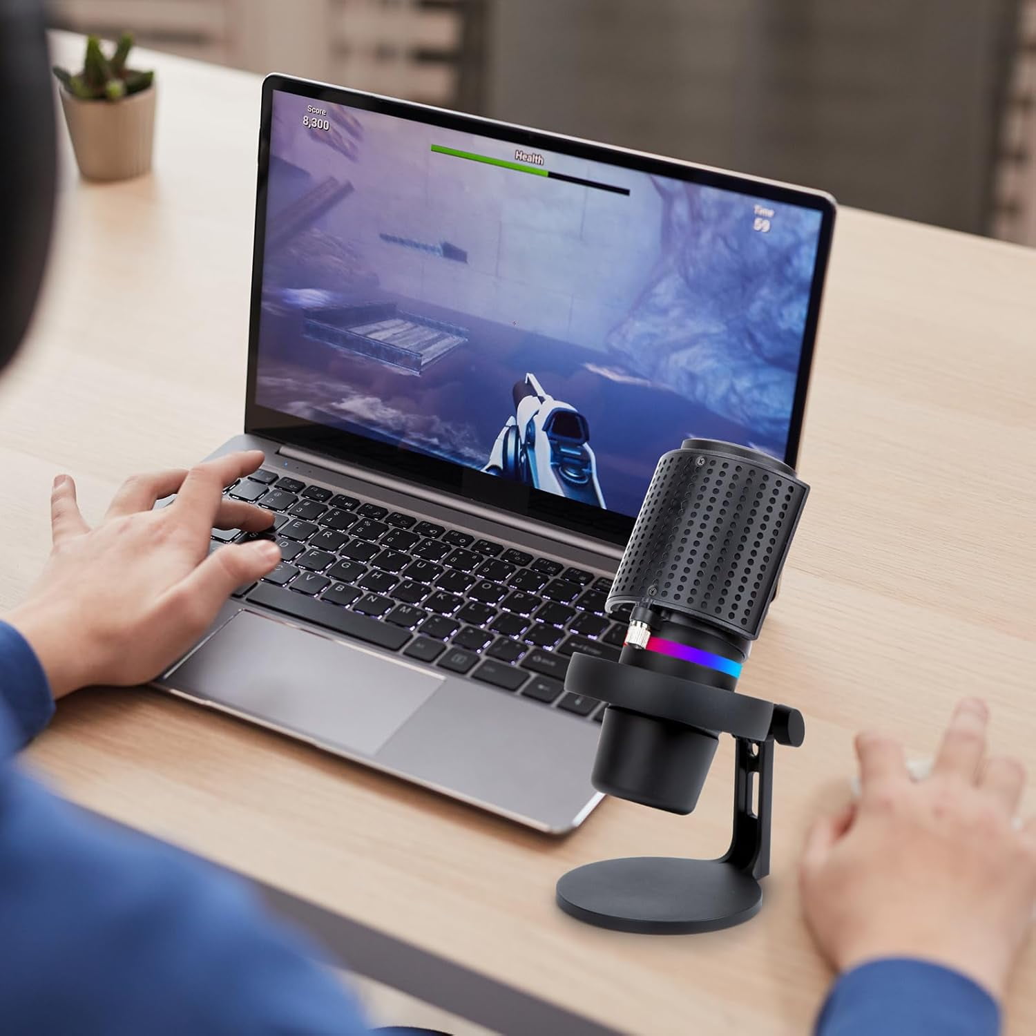 THESG-DuoCast Microphone Pop Filter Compatible with HyperX Duo Cast ...