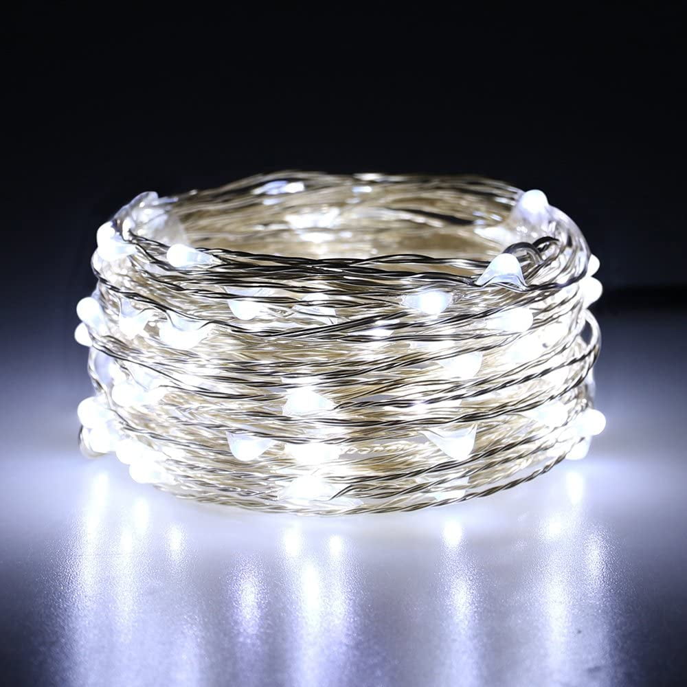 THESG-Fairy Lights Plug in, 33ft 100 LED Starry String Lights Dimmable ...