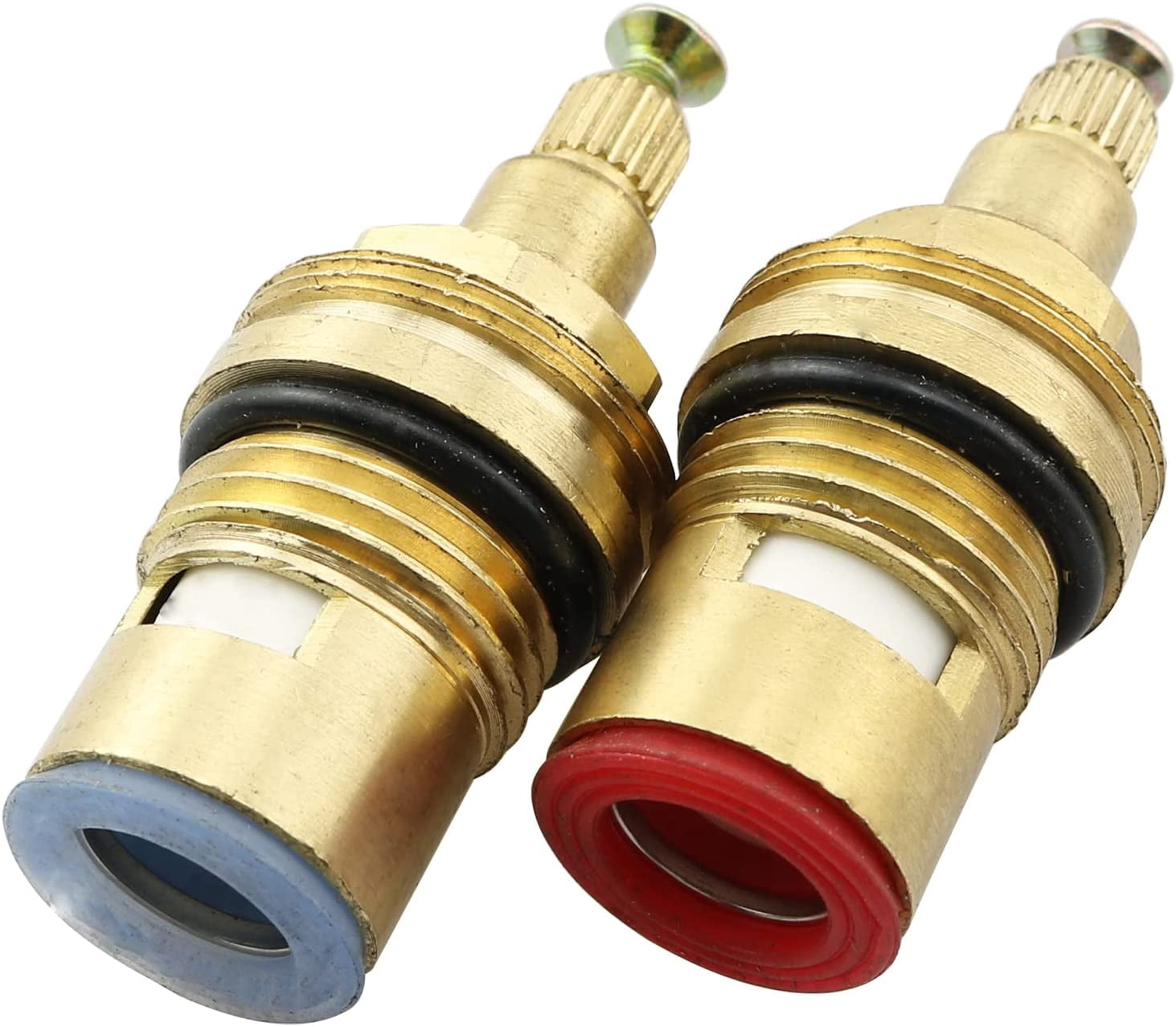 THESG-Faucet Valve Ceramic Stem 1Pair 20 Teeth Ceramic Disc Cartridge ...