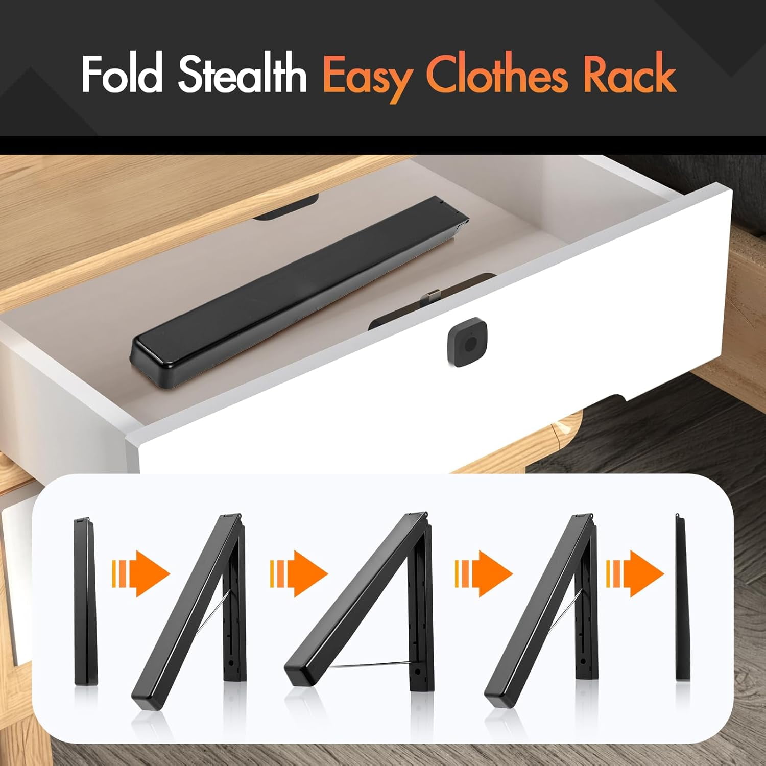 THESG-Foldable Drying Rack Clothing Wall Mounted, Space Saving, Easy ...