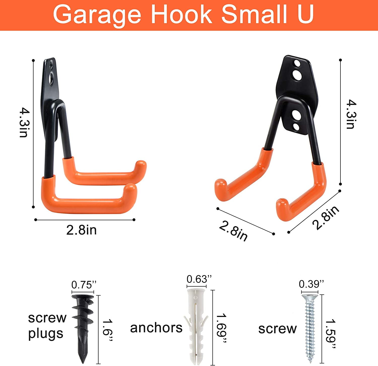 THESG-Garage Hooks Heavy Duty, Steel Garage Storage Hooks, Utility Tool ...