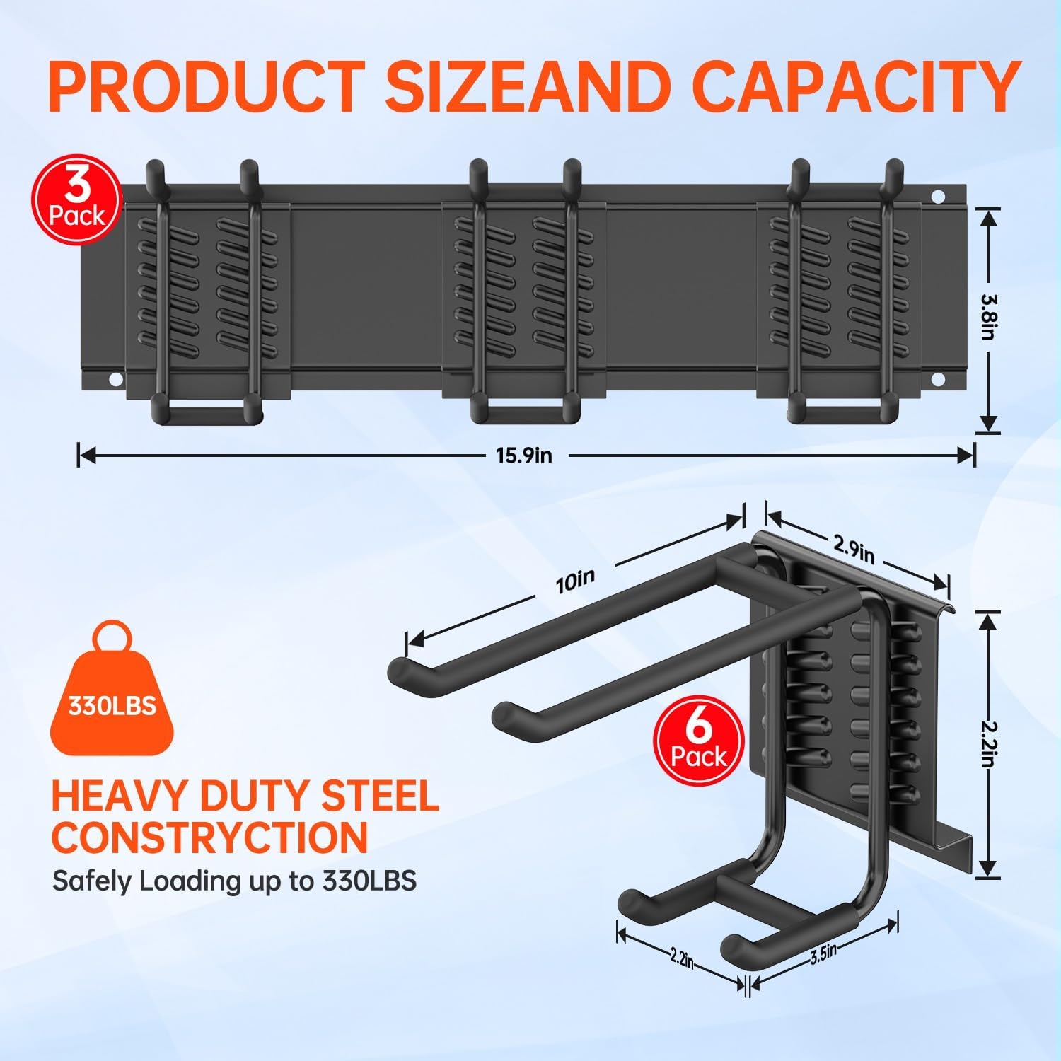THESG-Garage Organization, Garage Tool Organizer Wall Mount 48 Inches ...