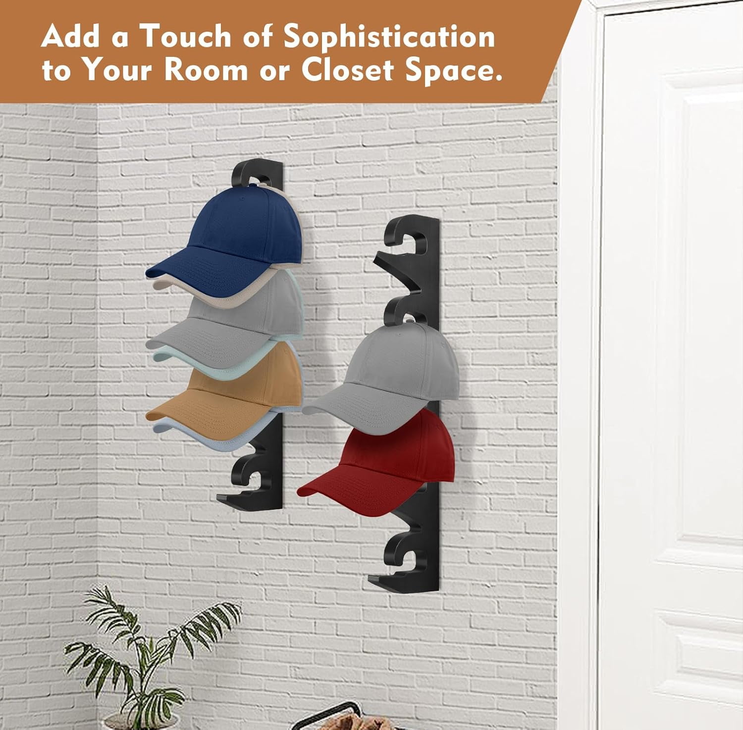 THESG-Hat Rack Hat Organizer for Baseball Caps Wood Hat Storage Hats ...