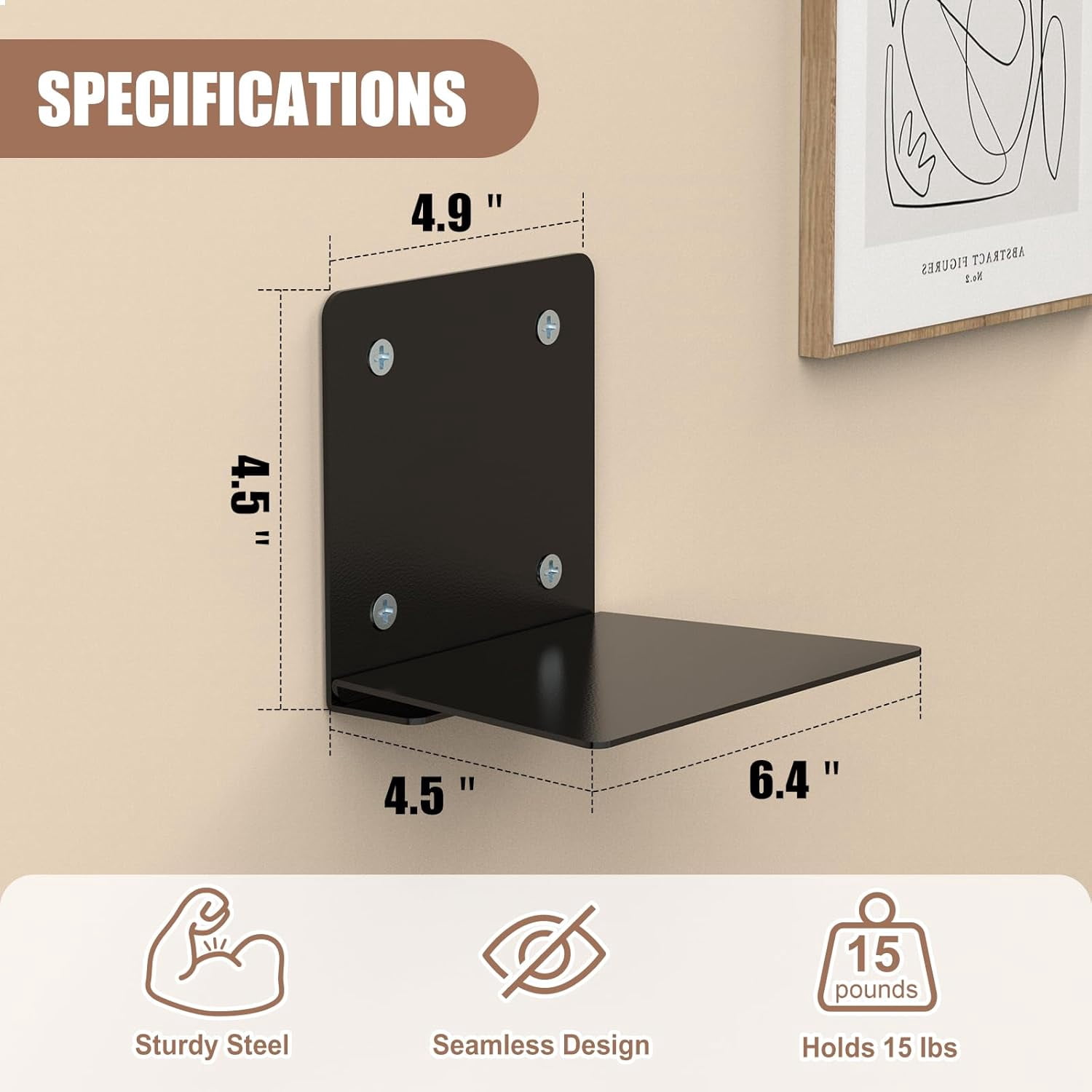 THESG-Invisible Floating Bookshelf, Heavy-Duty Hanging Bookshelves ...