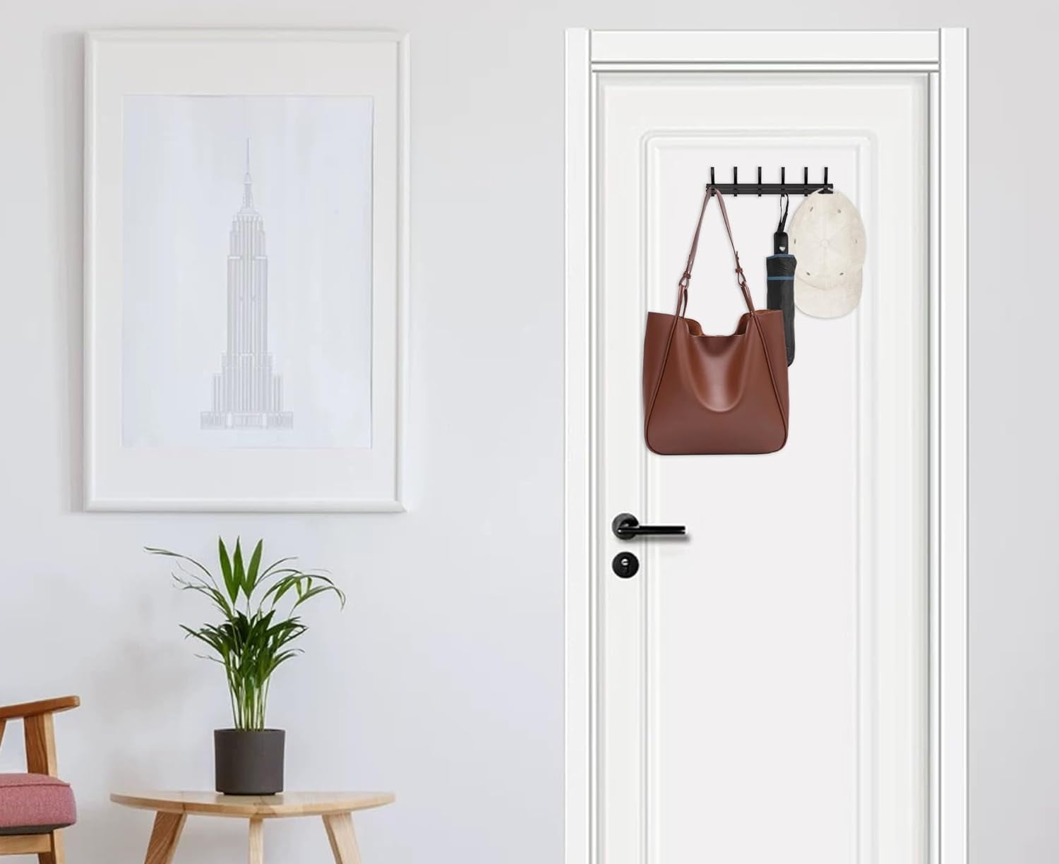 THESG-Key Holder for Wall, 13.78 Inch Self-Adhesive Entryway Coat Hooks ...