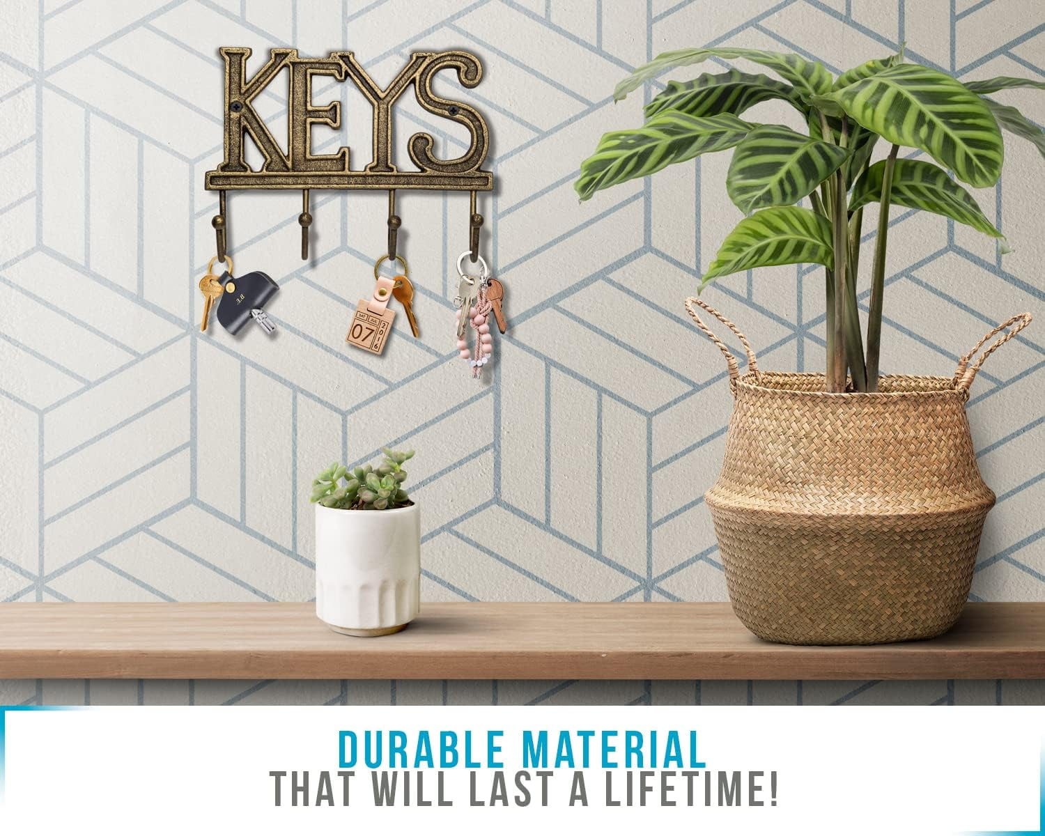 THESG-Key Holder for Wall - Cast Iron Decorative Farmhouse Rustic Wall ...
