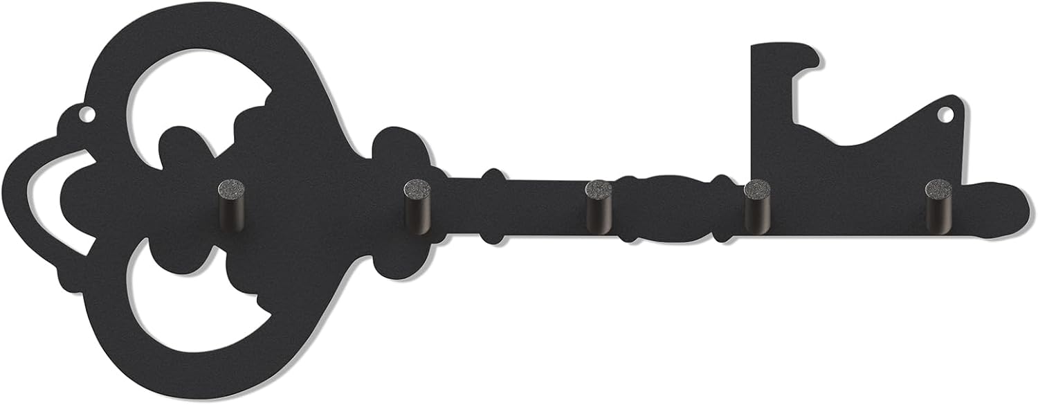 THESG-Key Holder Wall Mount, Black Key Organizer Hooks for Wall, Key ...