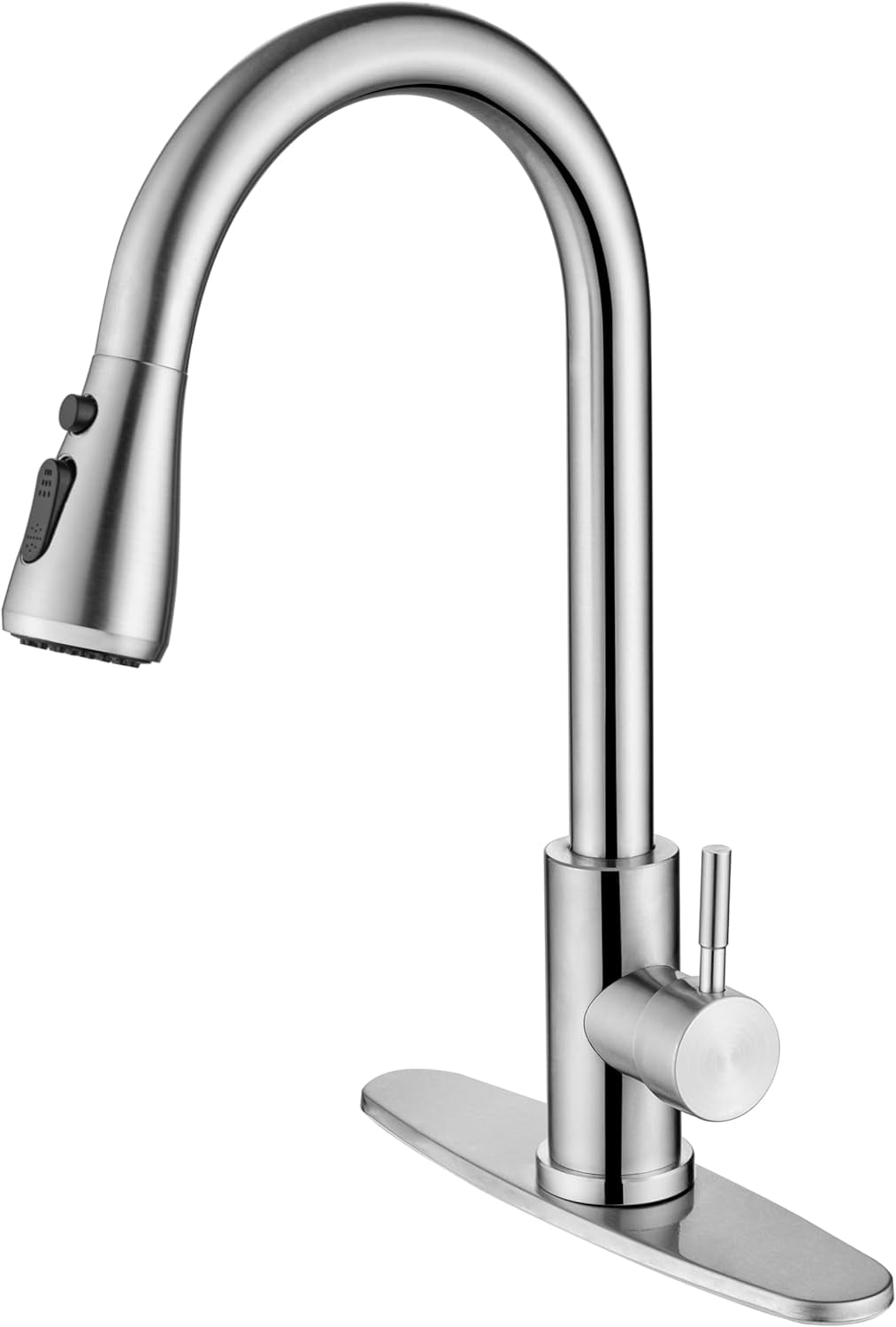 THESG-Kitchen Faucet with Pull Down Sprayer- Brushed Nickel Sink ...