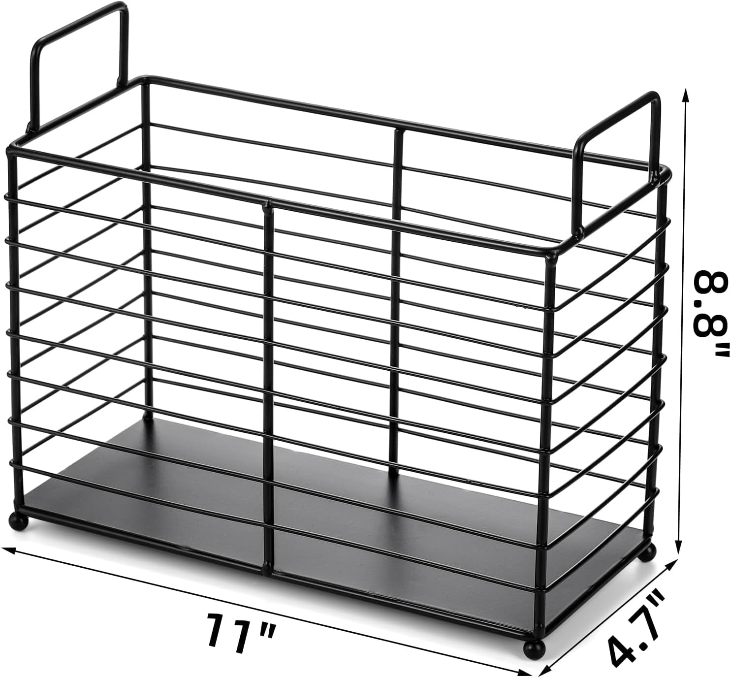 THESG-Metal Magazine Rack, Newspaper Book Tablet Storage Basket, File ...