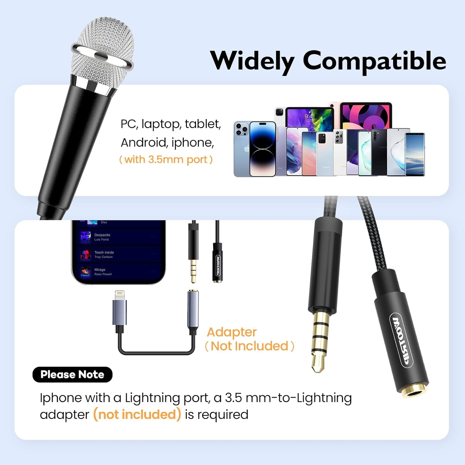 THESG-Mini Microphone 3.5mm Portable Tiny Mic for Karaoke Video ...