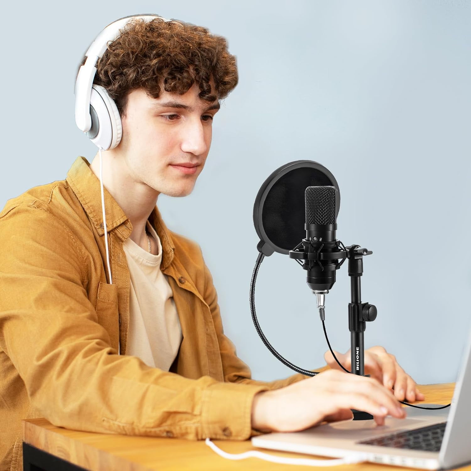 THESG-Multifunctional Desktop Microphone Stand, Adjustable Mic Stand ...