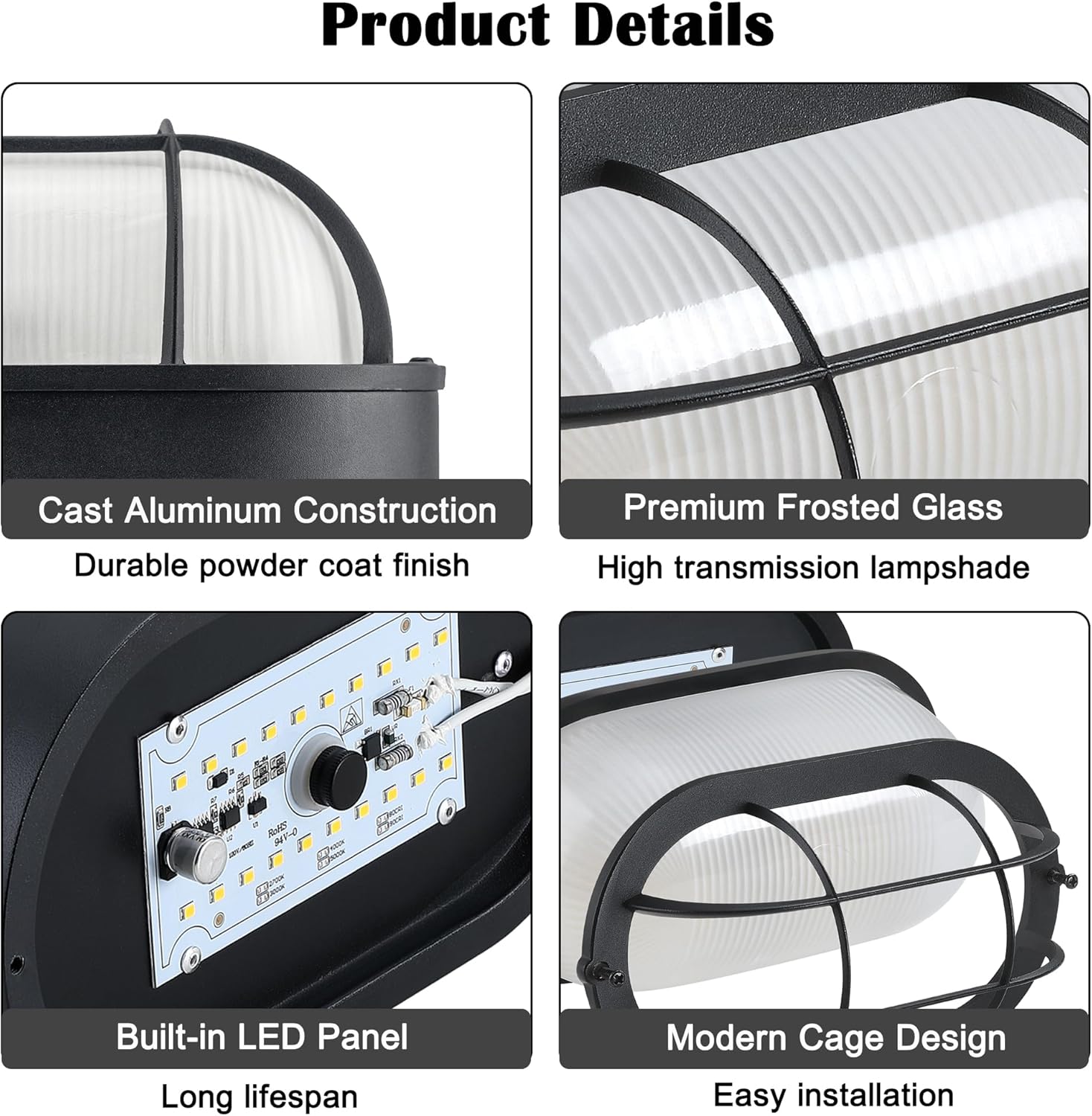 THESG-Outdoor LED Bulkhead Light Worked as Flush Mount Ceiling Light ...
