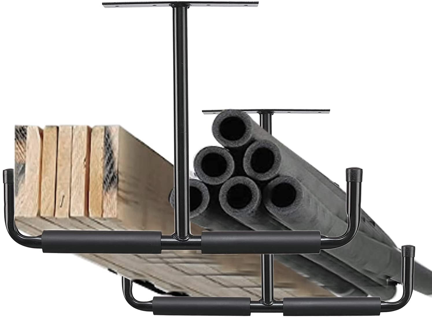THESG-Overhead Garage Storage Hooks Rack Ceiling Mounted, Heavy Duty ...