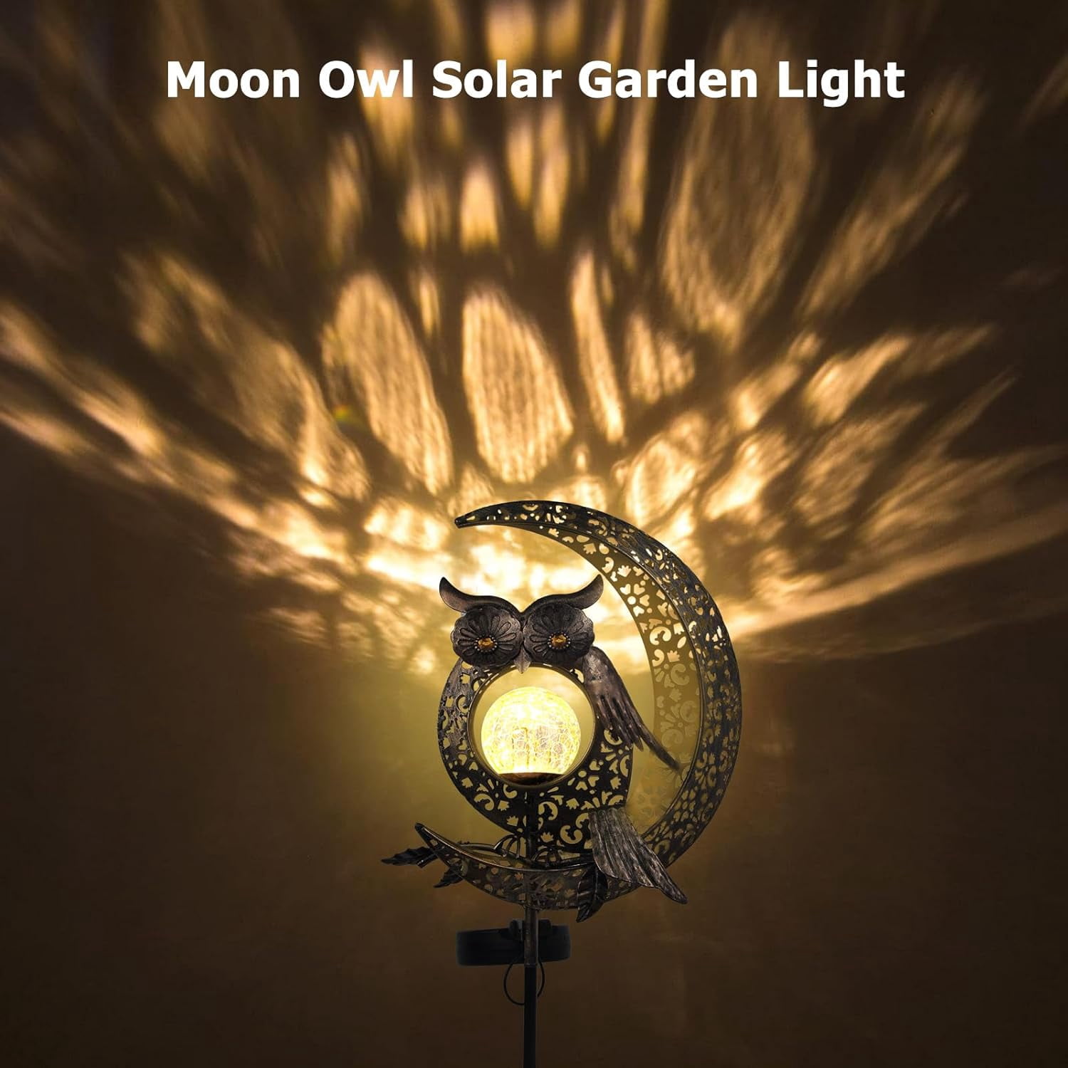 THESG-Owl Solar Lights Outdoor Garden, Outdoor Waterproof Garden ...