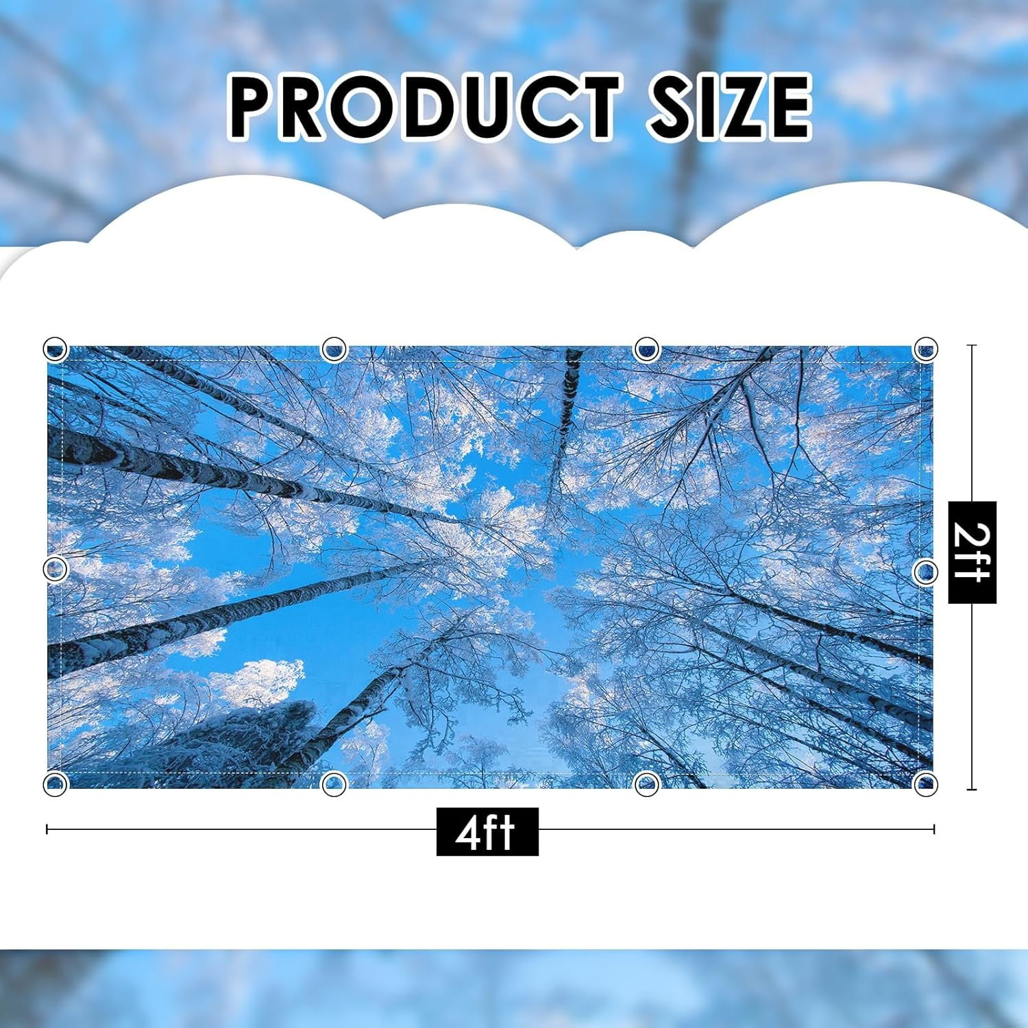 THESG-Pack of 4 Fluorescent Light Covers for Classroom Ceiling, Sun Tree Winter Snow Forest, 4 x ...
