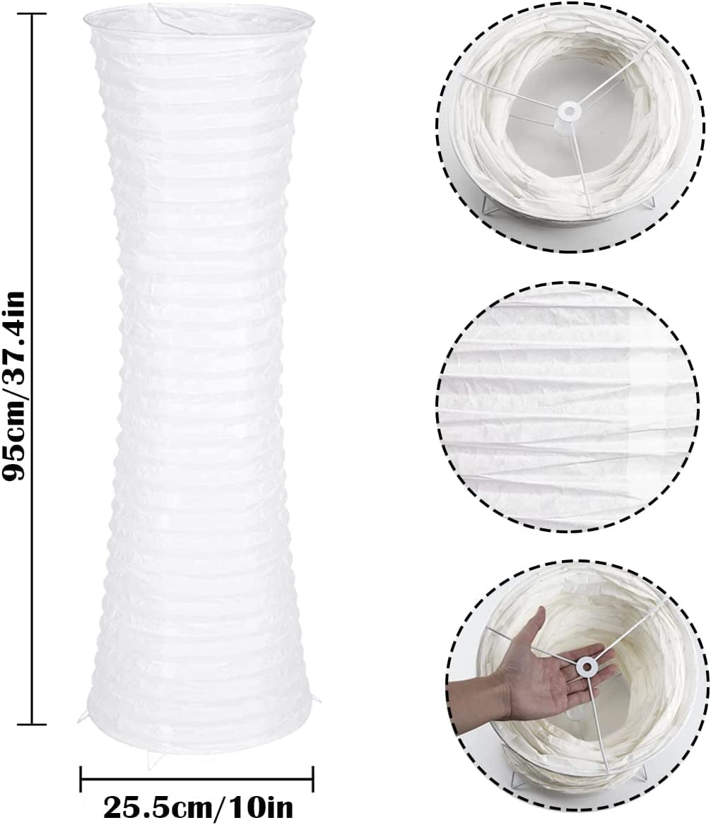 THESG-Paper Floor Lamp Shade, Foldable and Minimalist Style Rice Paper ...