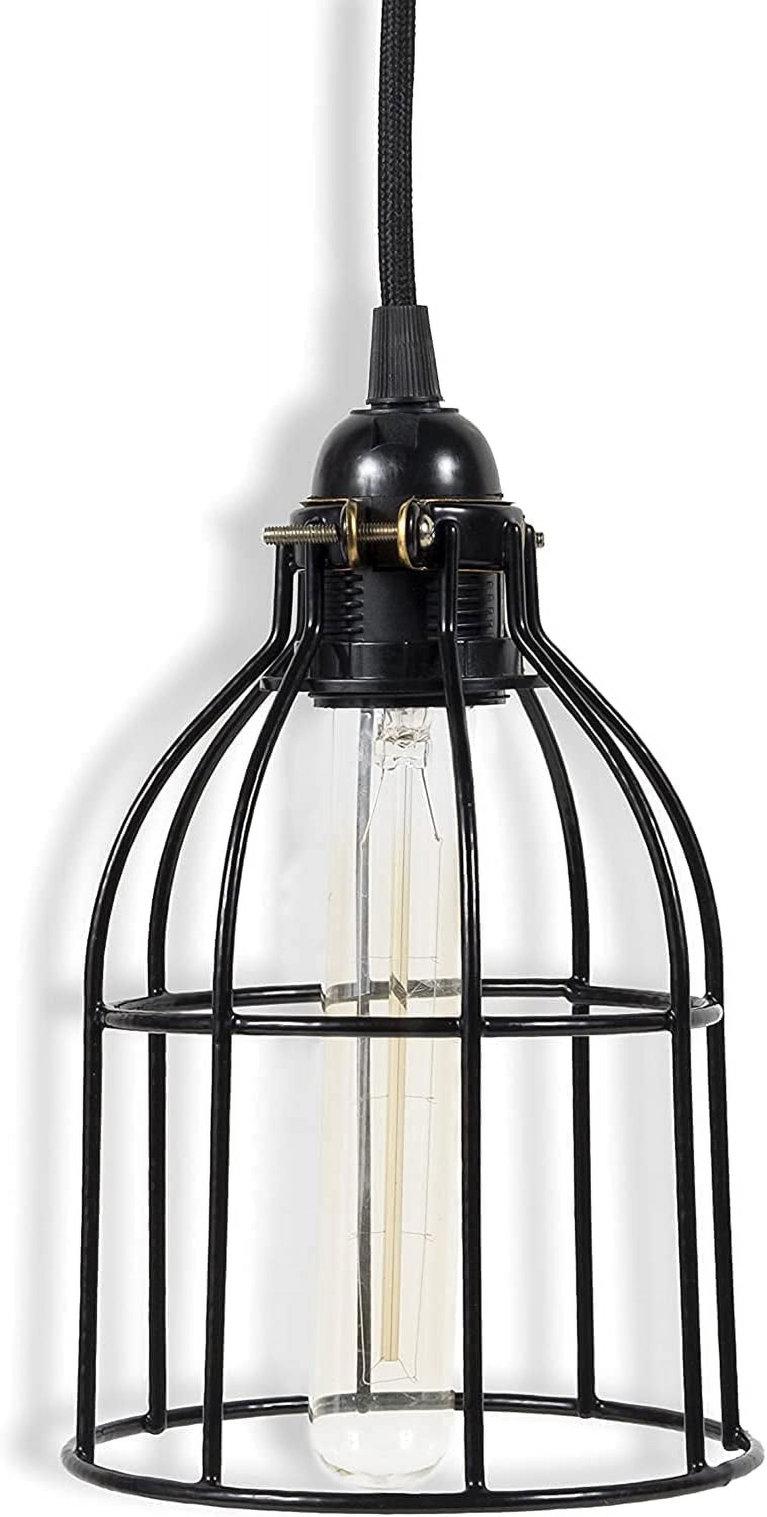 THESG-Pendant Light Shades Light Bulb Covers Lamp Cage Metal Wire ...