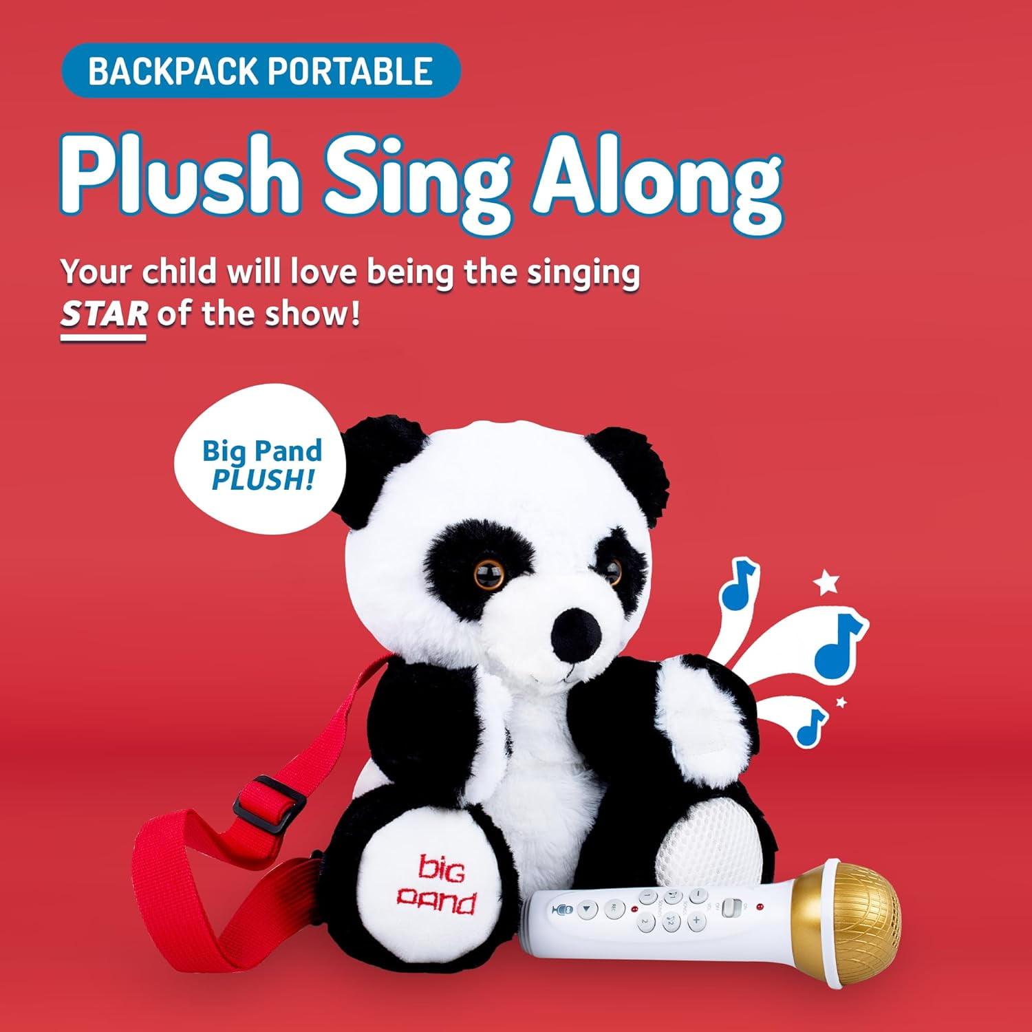 THESG-Portable Karaoke Machine for Kids, Plush Toy Backpack with ...