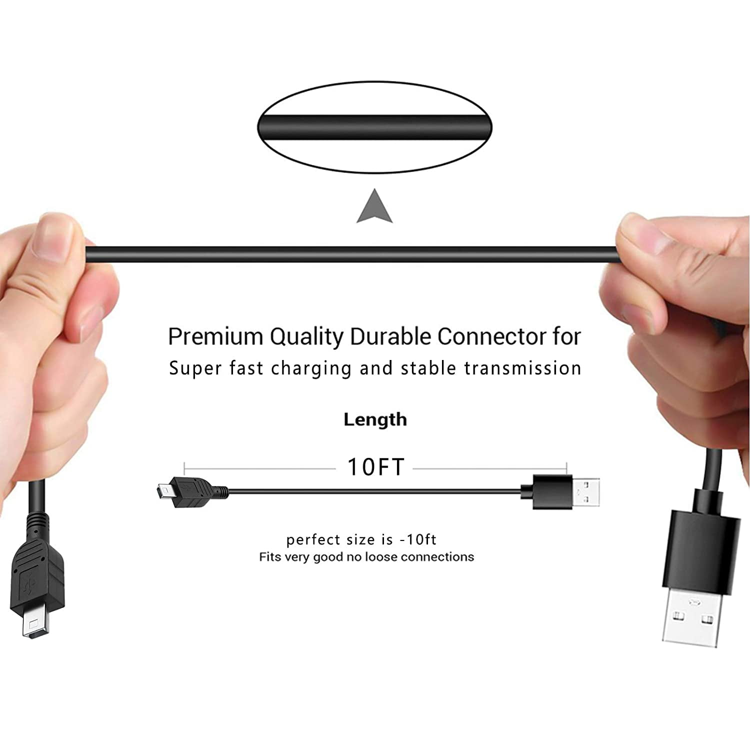 THESG-Replacement USB Cable Power Cord for Blue Yeti Recording ...