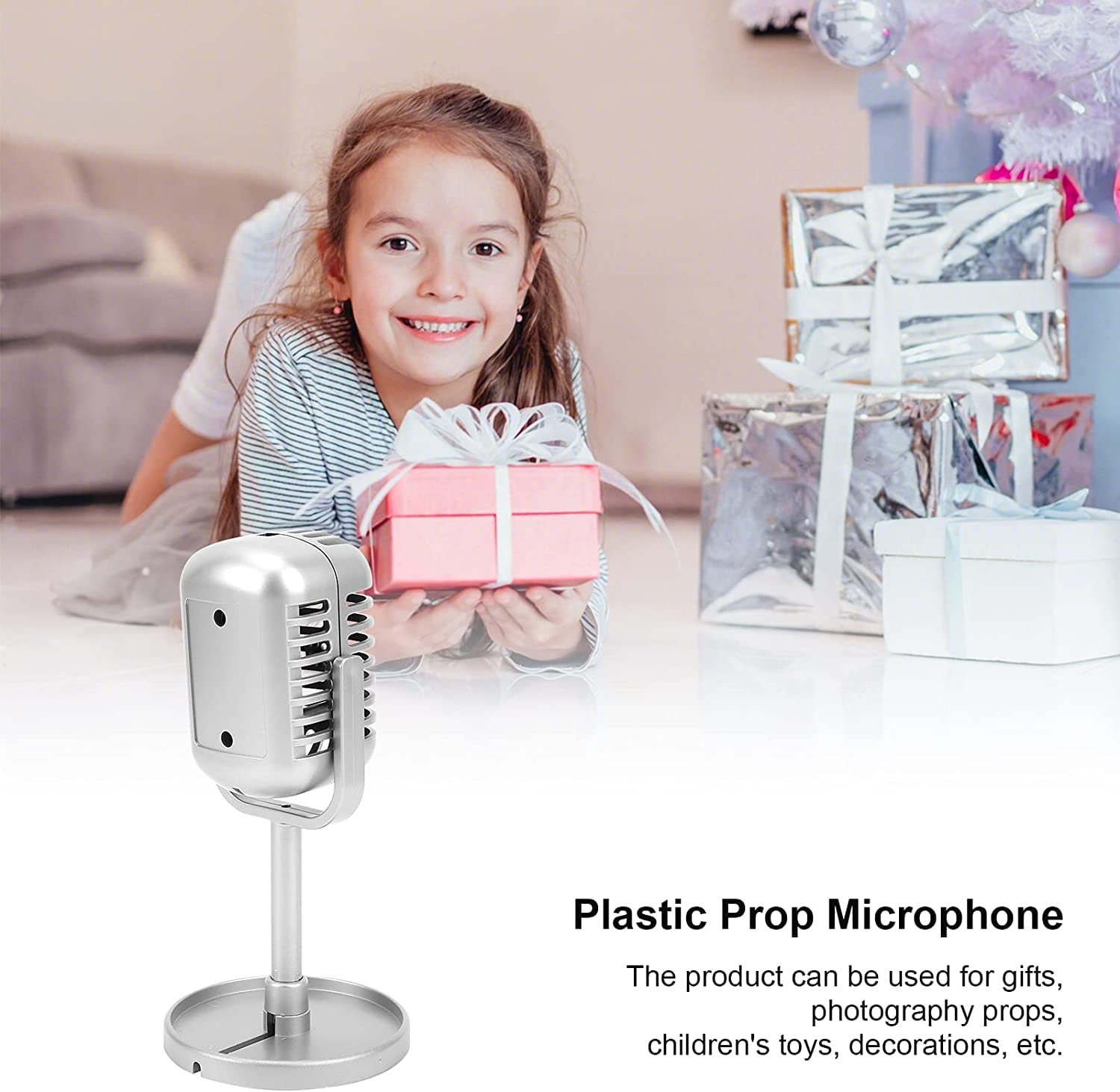 THESG-Retro Microphone Props Model, Vintage Prop Mic,Fake Plastic ...