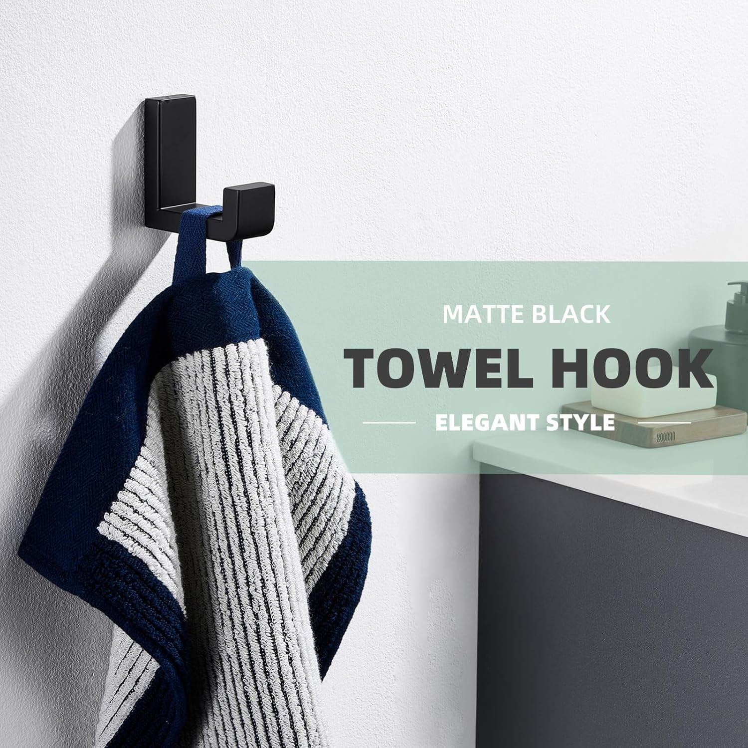 THESG-Robe Towel Hook, SUS 304 Stainless Steel Modern L Shape Practical Coat Hook, Utility ...