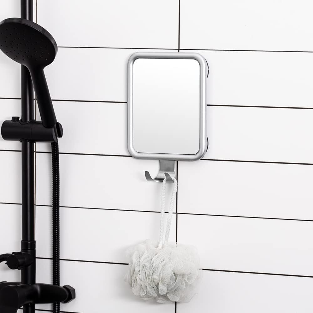 THESG-Shower Mirror Fogless for Shaving, Rectangle with 4 Suction Cups ...