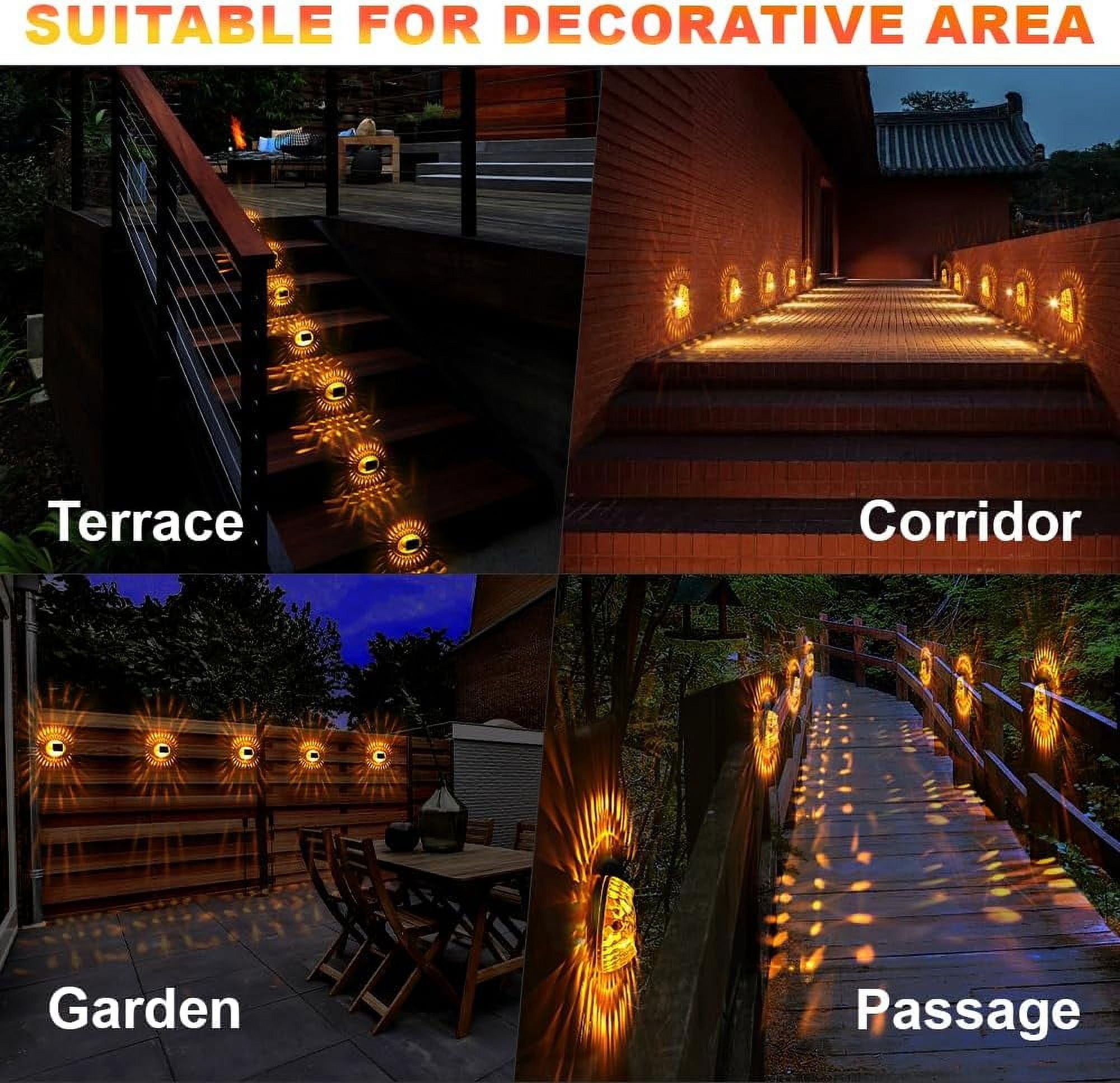 THESG-Solar Atmosphere Solar Lights for Outside, IPX4 Waterproof Decor ...