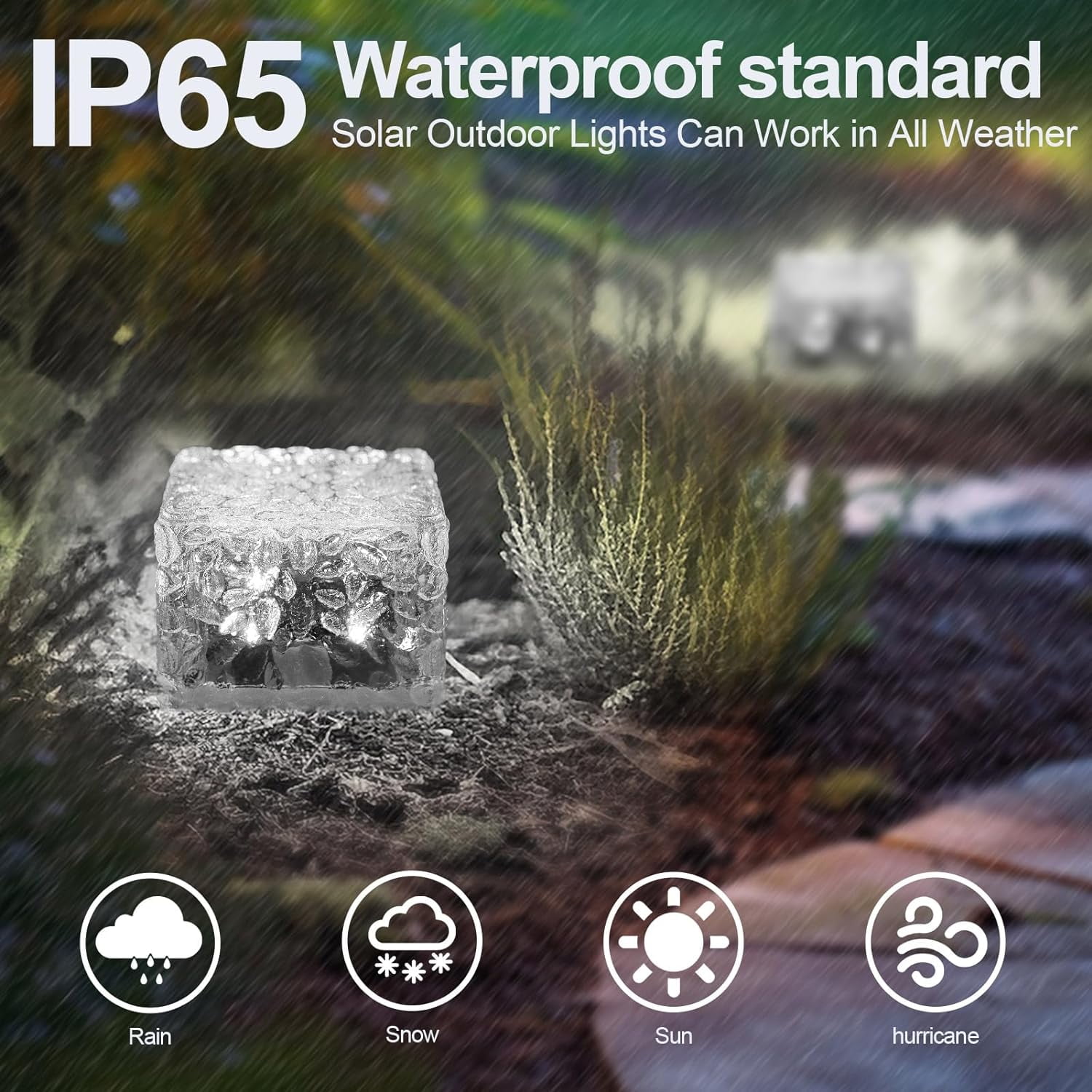 THESG-Solar Brick Lights-Outdoor Solar Lights for Yard-Solar Brick ...