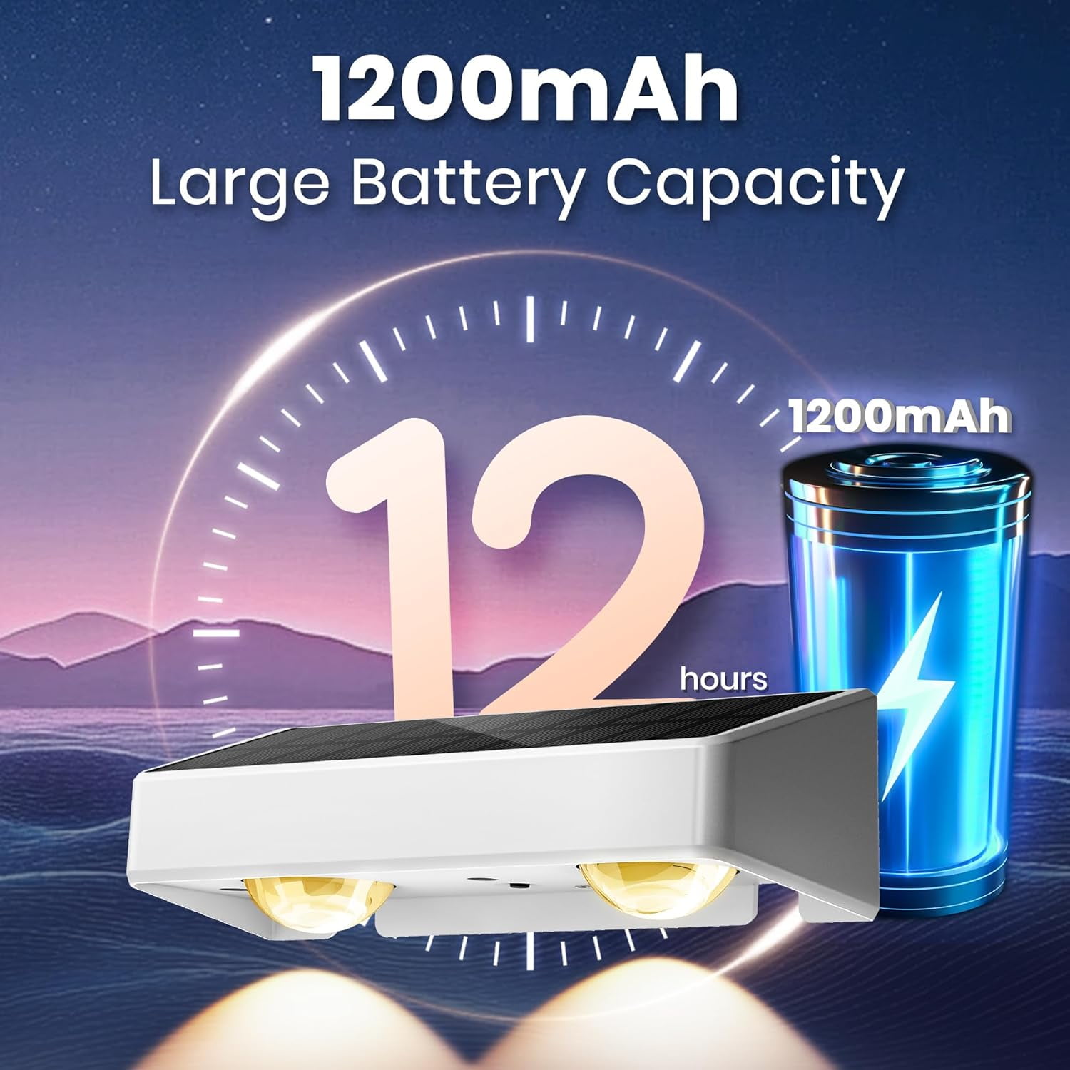 THESG-Solar Fence Lights Outdoor, 9 Fixed Colors ＆ Color Changing Fence ...