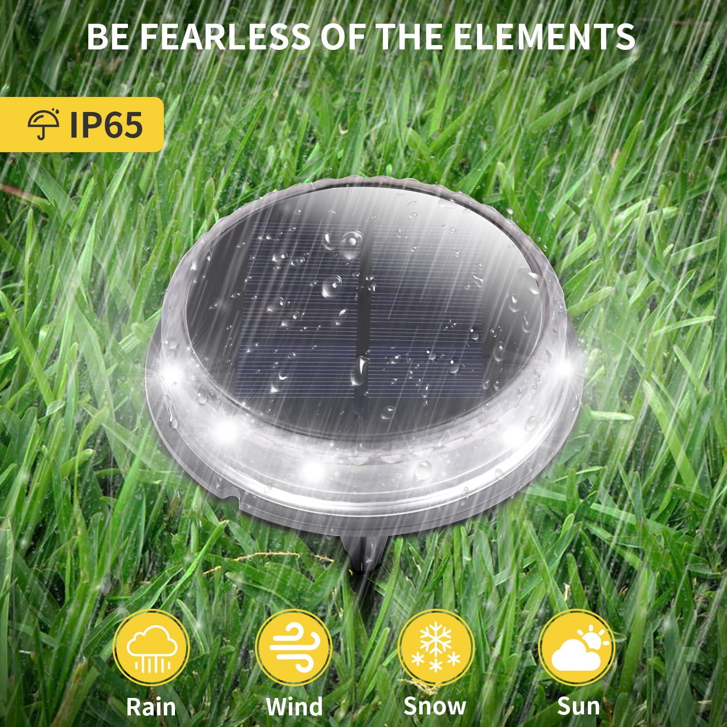 THESG-Solar Ground Lights LED Outdoor Solar Disk Lights, IP65 ...