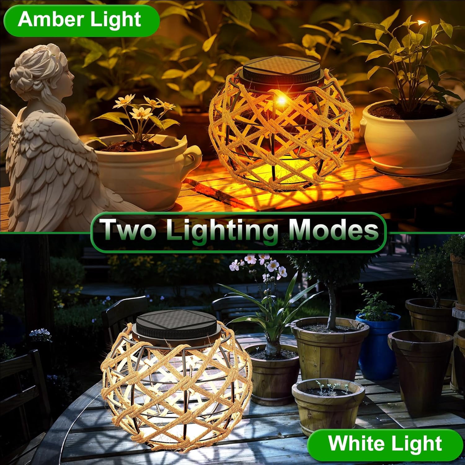 THESG-Solar Hanging Lights - Outdoor Lanterns Solar Light for Outside ...