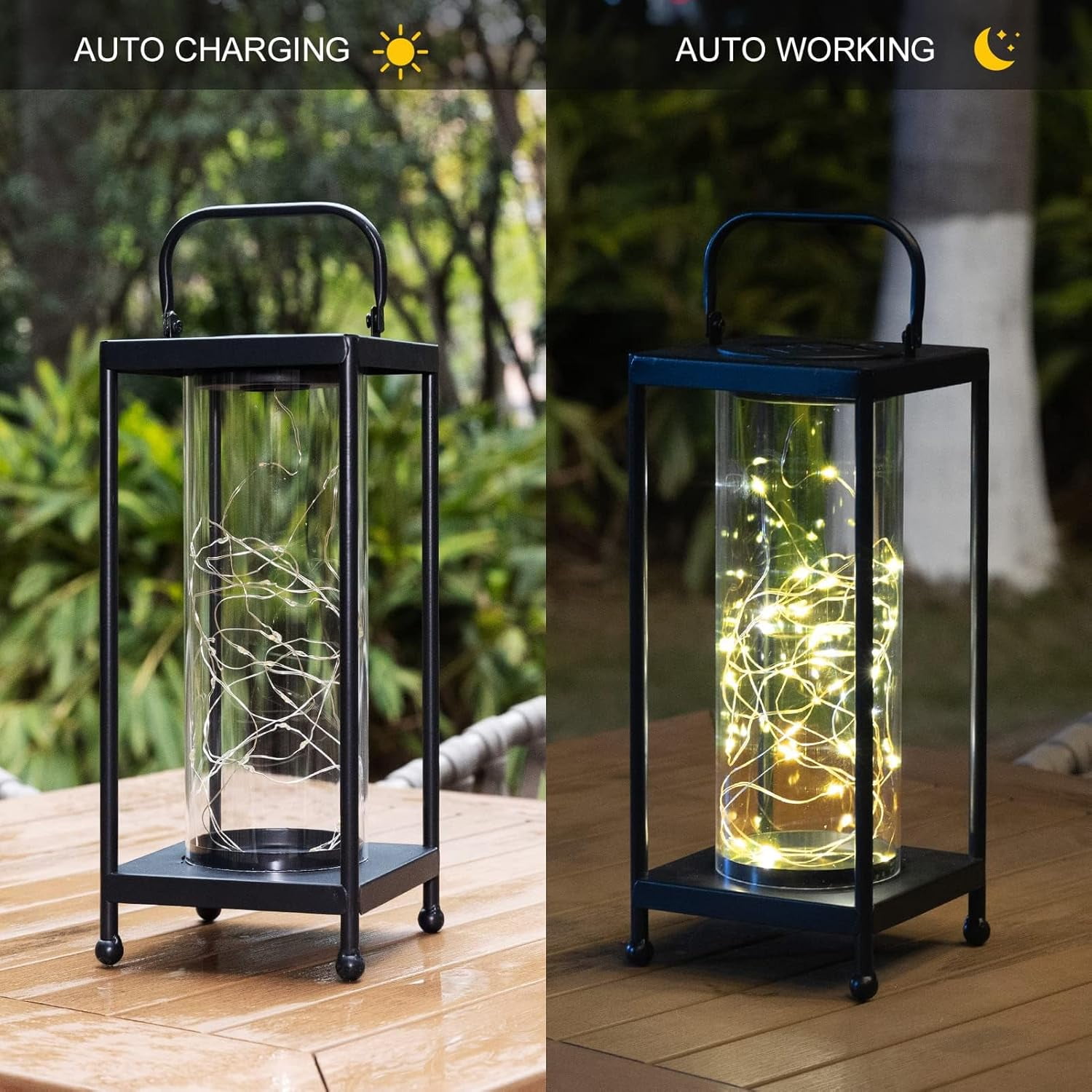THESG-Solar Lanterns Outdoor Hanging - Solar Table Lights Waterproof ...