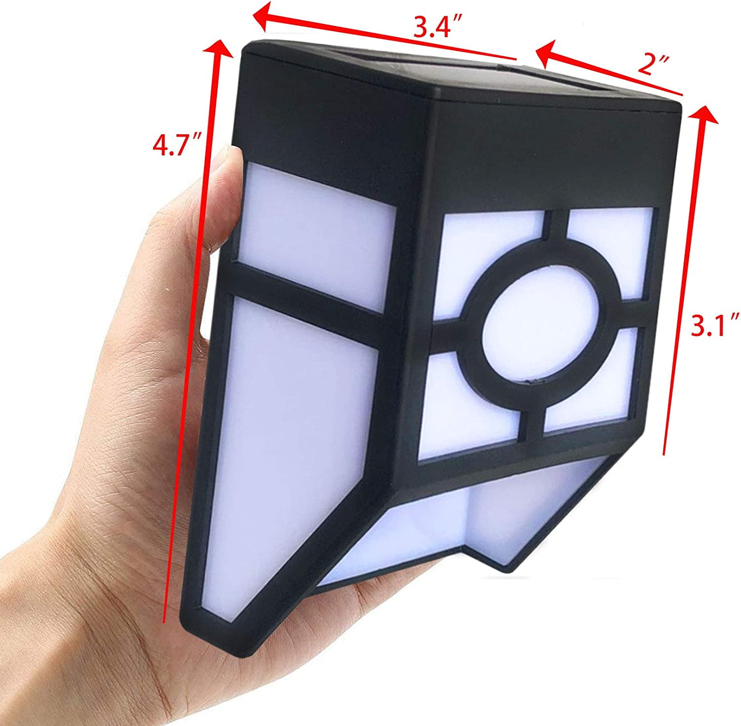 THESG-Solar Powered LED Wall Lights - 6 Pack Outdoor Waterproof ...