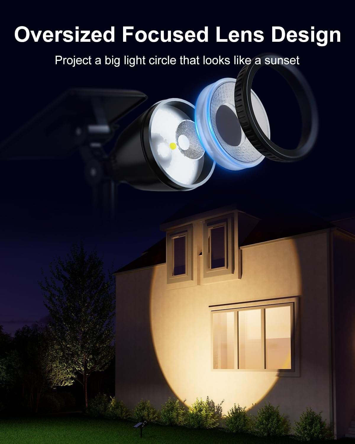 THESG-Solar Powered Spot Lights Outdoor Waterproof Super Bright LED ...