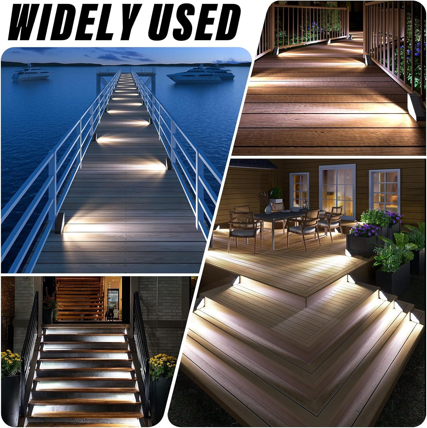 THESG-Solar Step Lights for Outside Waterproof, 6 Pack Outdoor Deck ...