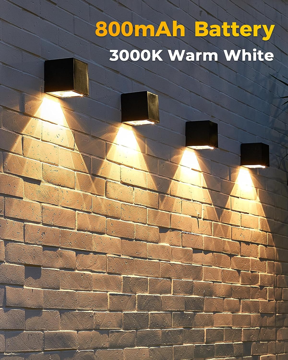 THESG-Solar Wall Lights - Modern Outdoor Square Solar Sconce Lights ...