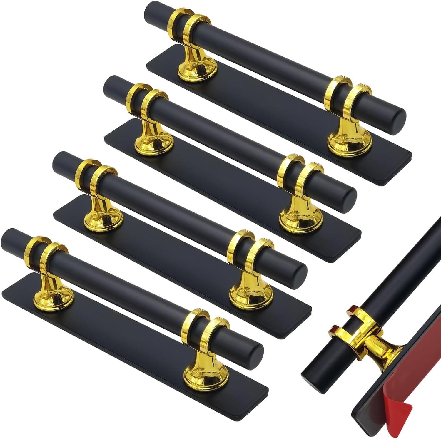 THESG-Stick on Kitchen Cabinet Handles 5 Inch, 4 Pack Retro Cabinet ...