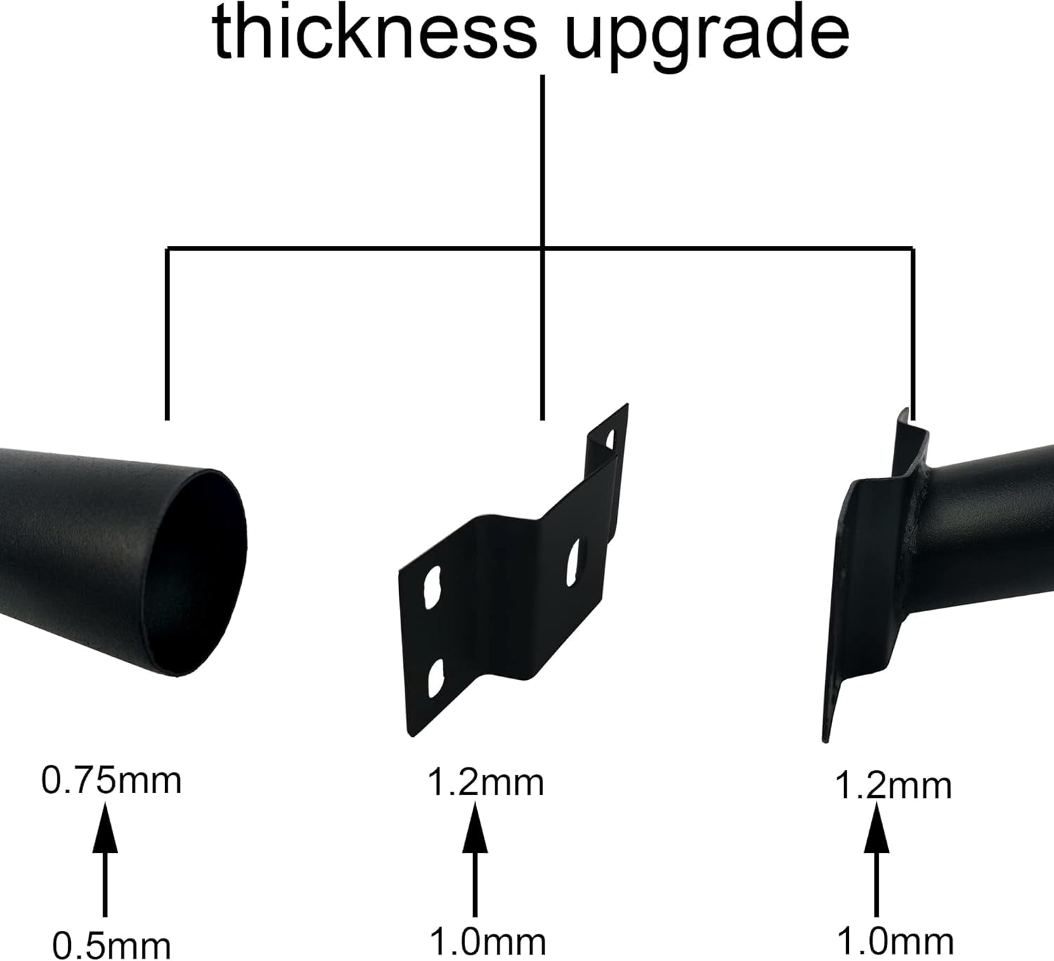 THESG-Street Light Pole,Street Light Mounting Arm Black Metal Thickened Pipes Rustproof ...